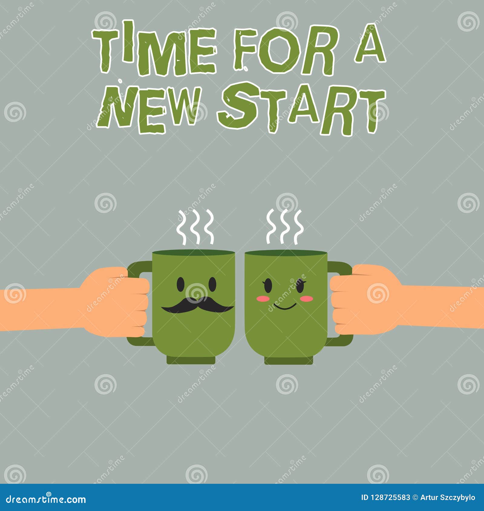 Handwriting Text Writing Time for a New Start. Concept Meaning Trust ...