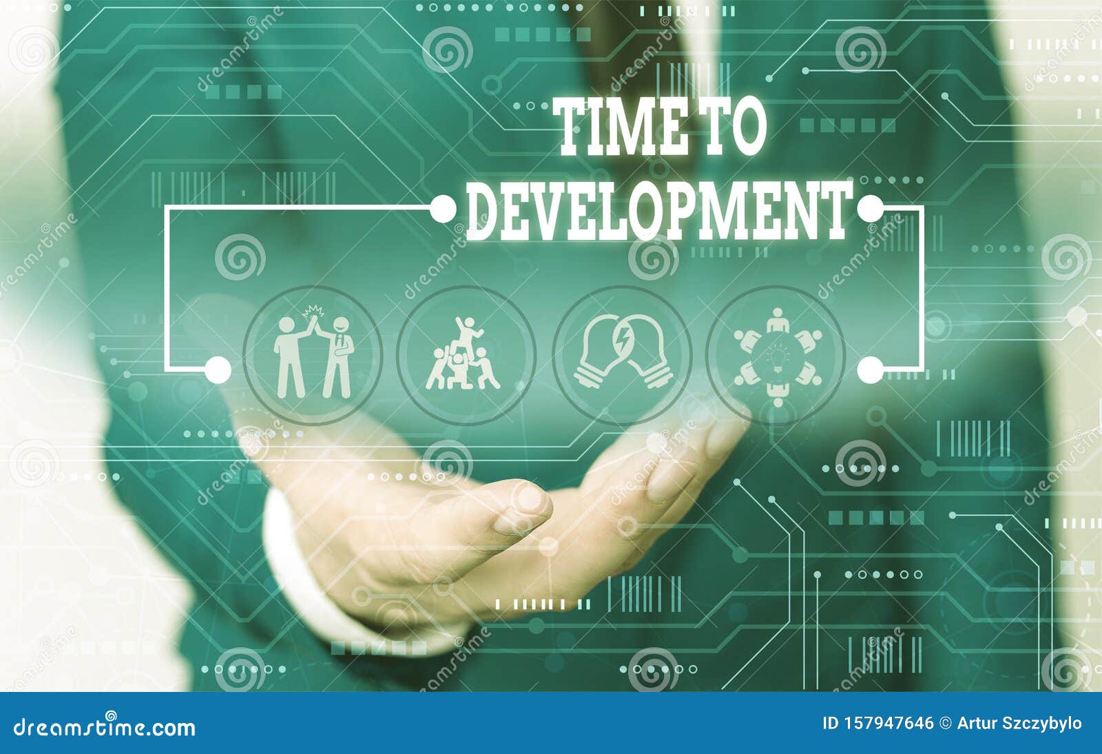 Handwriting Text Writing Time To Development. Concept Meaning a Length ...