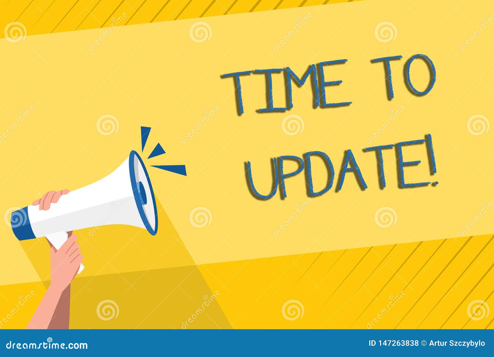 Handwriting Text Writing Time To Update. Concept Meaning Act Updating ...