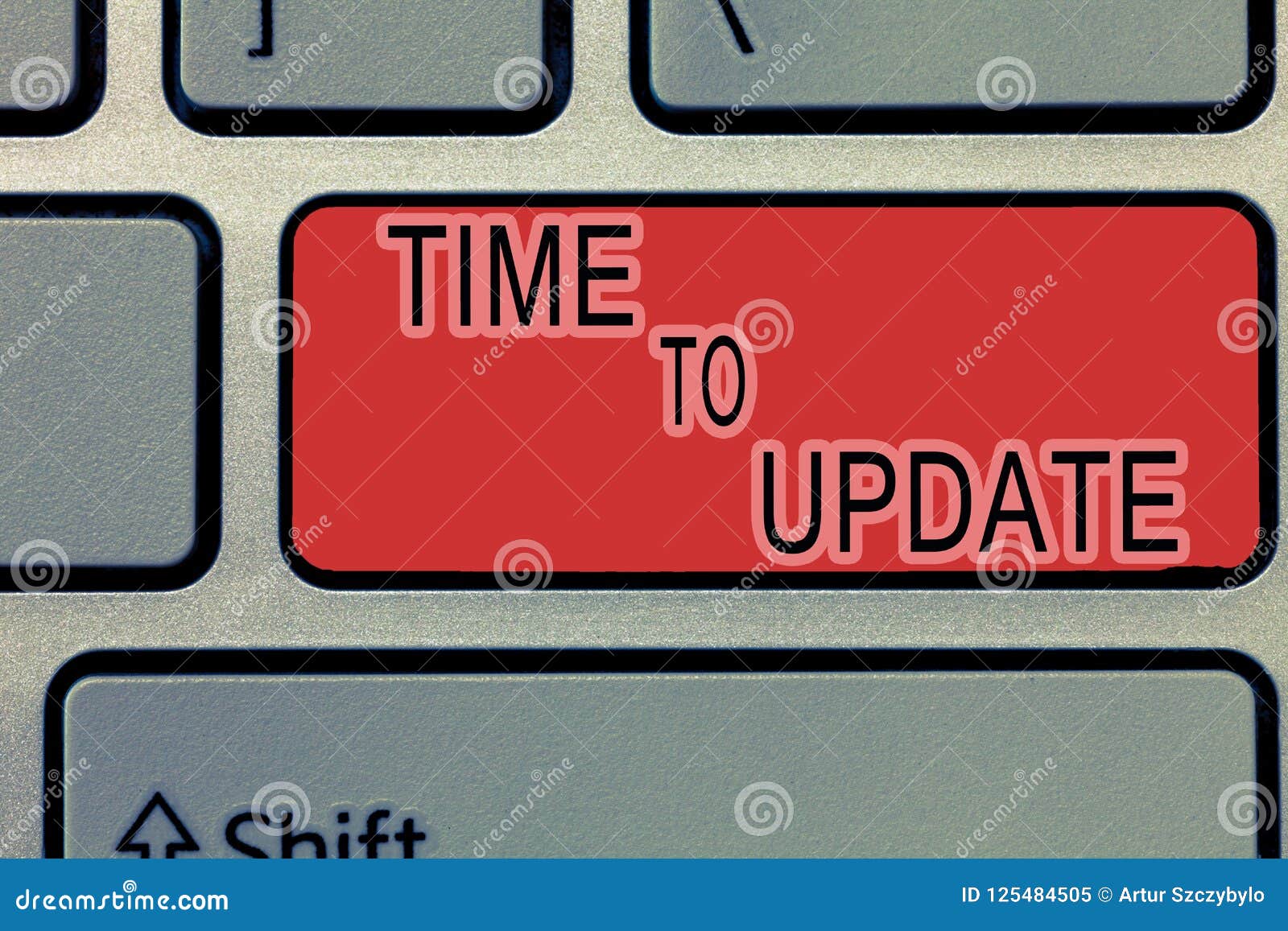 Handwriting Text Writing Time To Update. Concept Meaning the Latest ...
