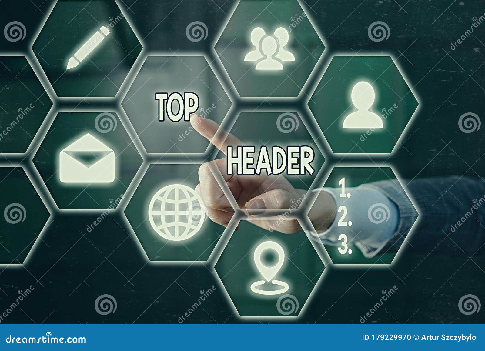 Handwriting Text Writing Top Header. Concept Meaning Text at the Top of ...