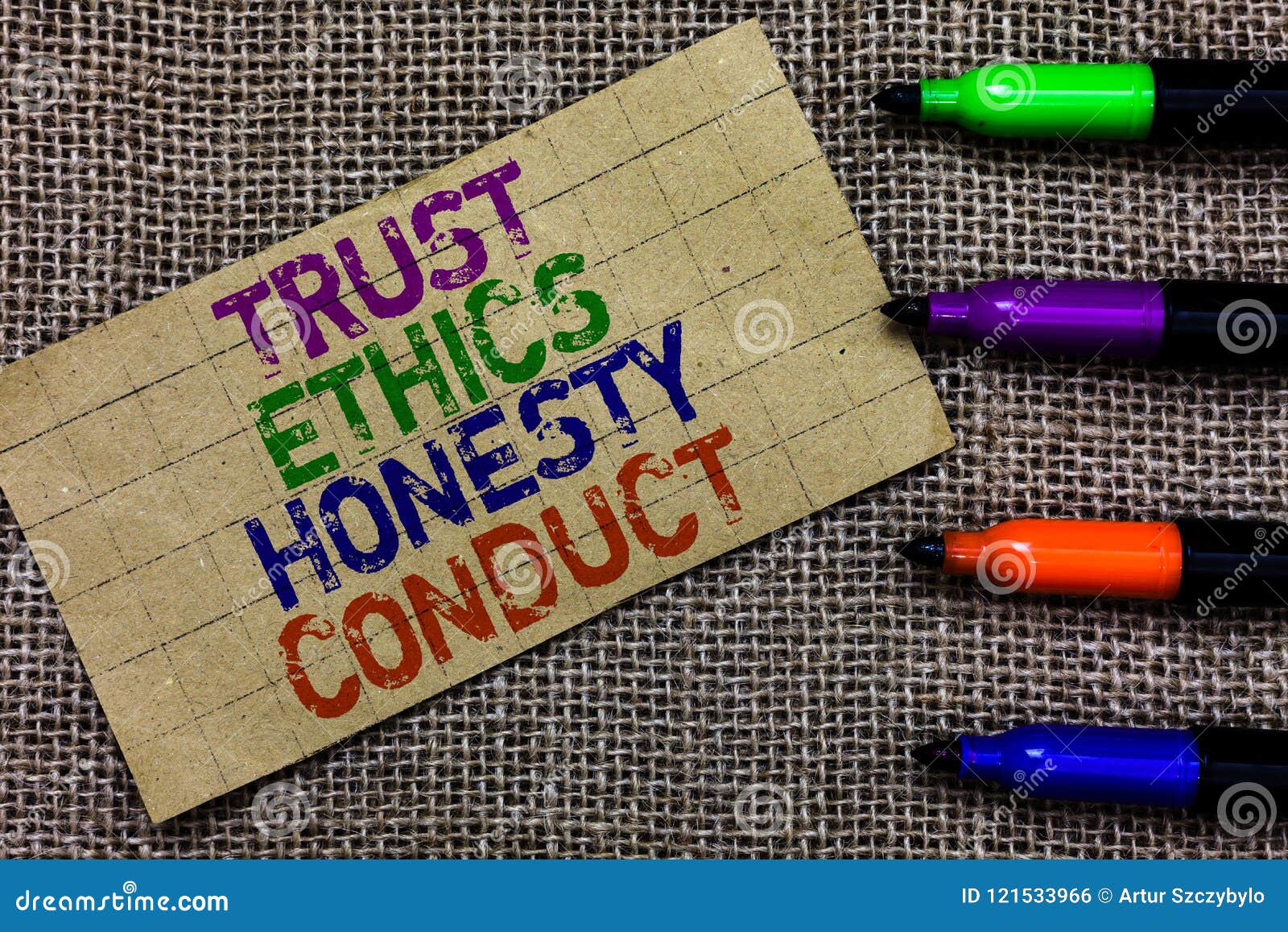 Handwriting Text Writing Trust Ethics Honesty Conduct. Concept Meaning ...