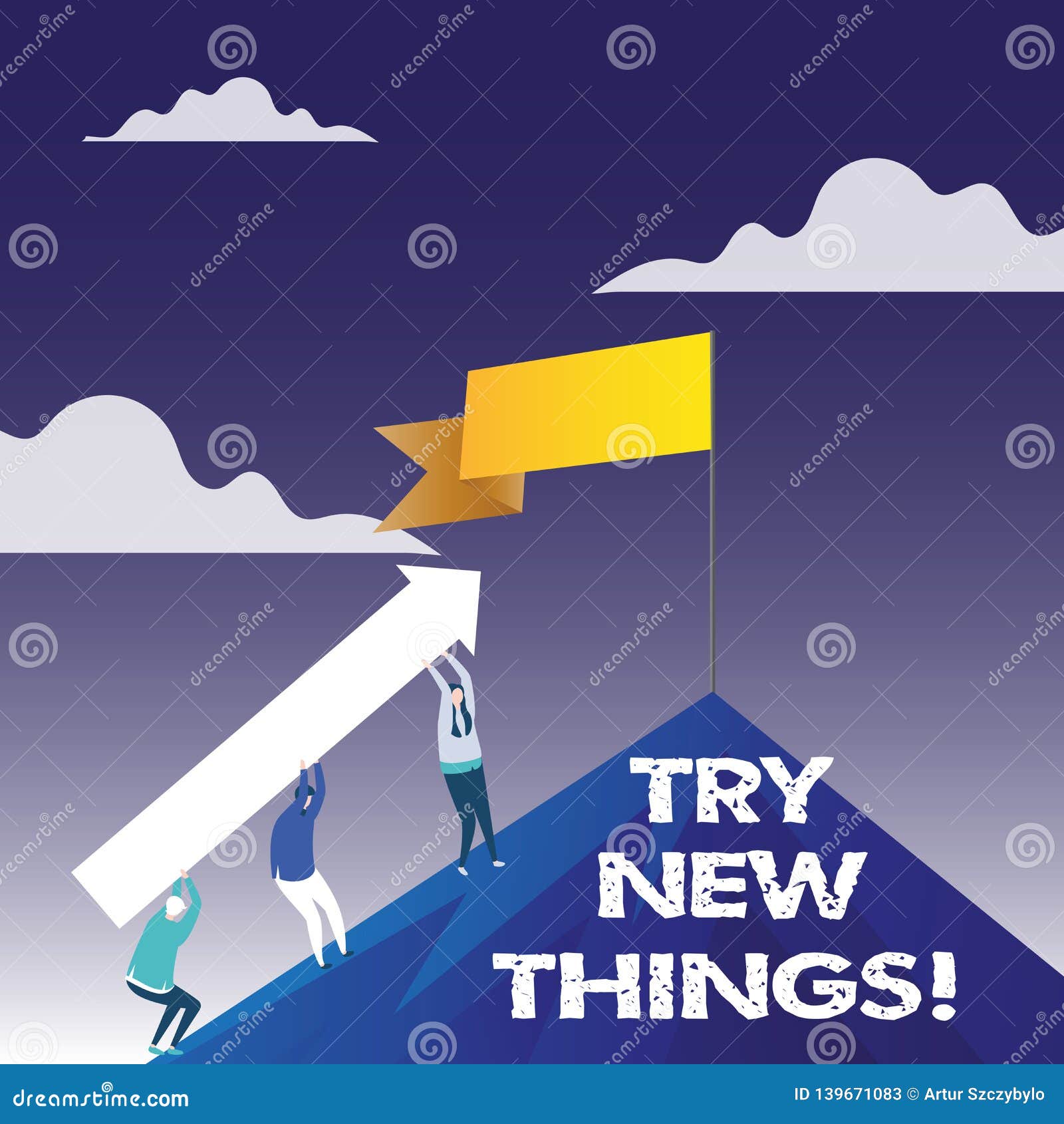 Handwriting Text Writing Try New Things. Concept Meaning Do Different ...