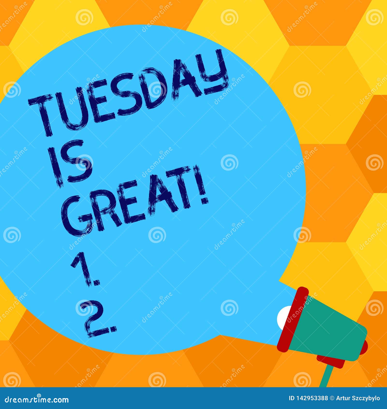 Handwriting Text Writing Tuesday is Great. Concept Meaning Excellent ...