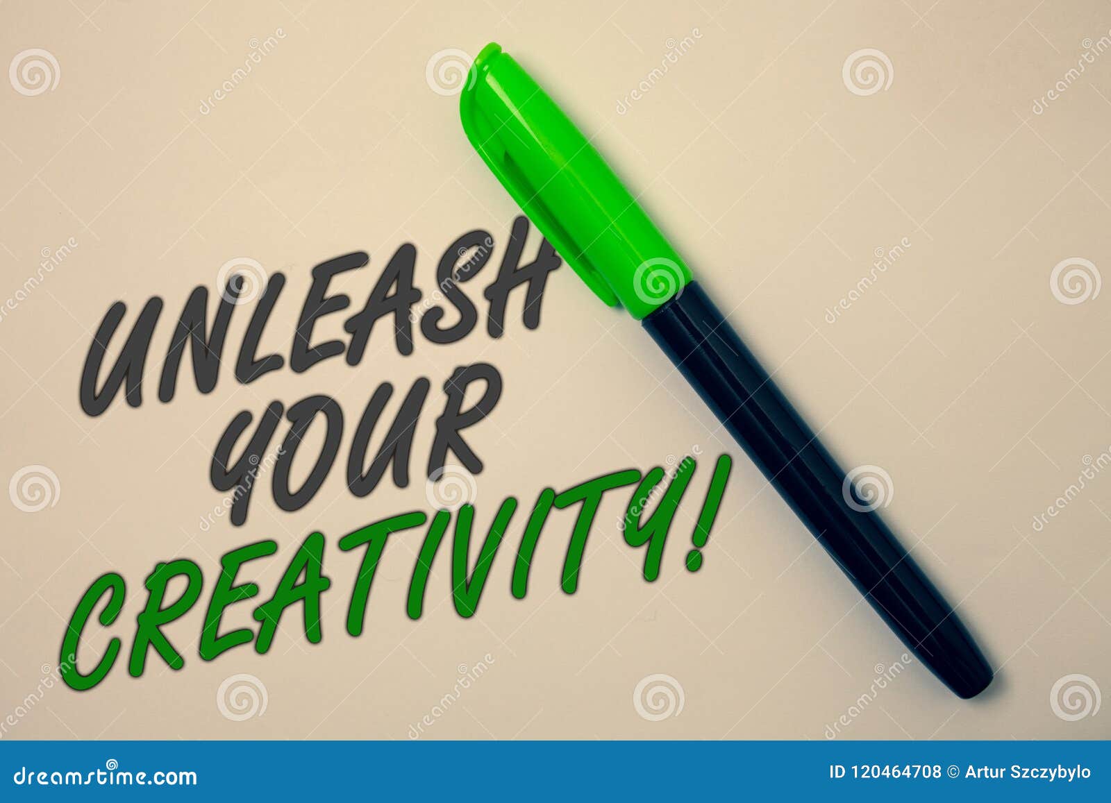 Handwriting Text Writing Unleash Your Creativity Call. Concept Meaning ...