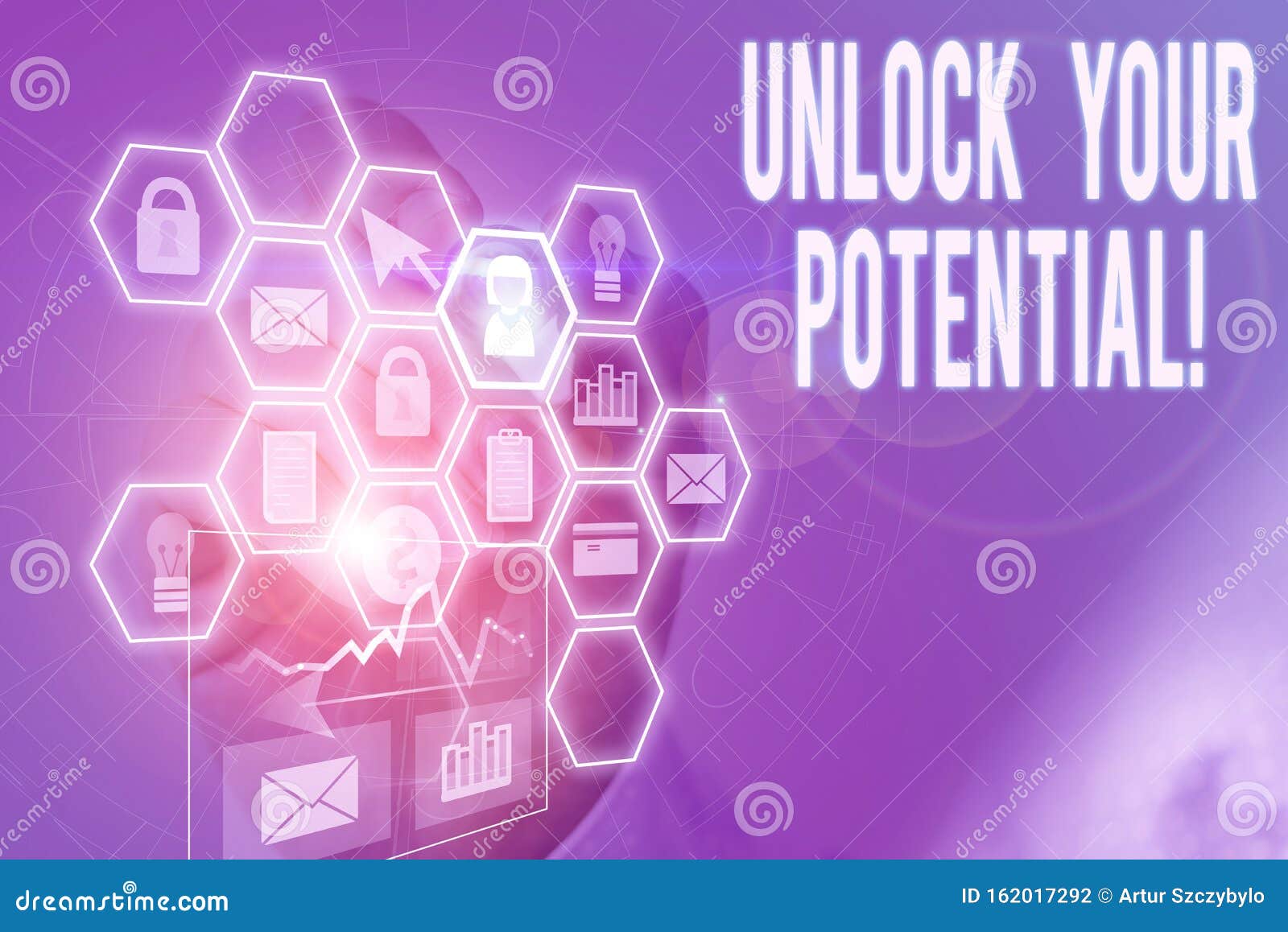 Handwriting Text Writing Unlock Your Potential. Concept Meaning Release ...