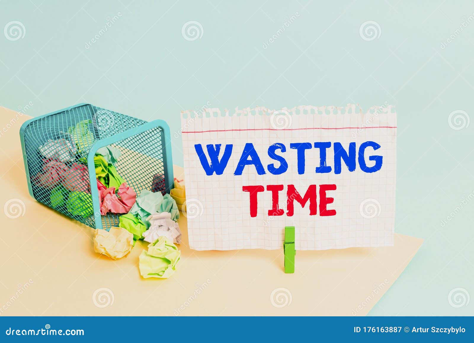 Handwriting Text Writing Wasting Time. Concept Meaning Act of Spending ...