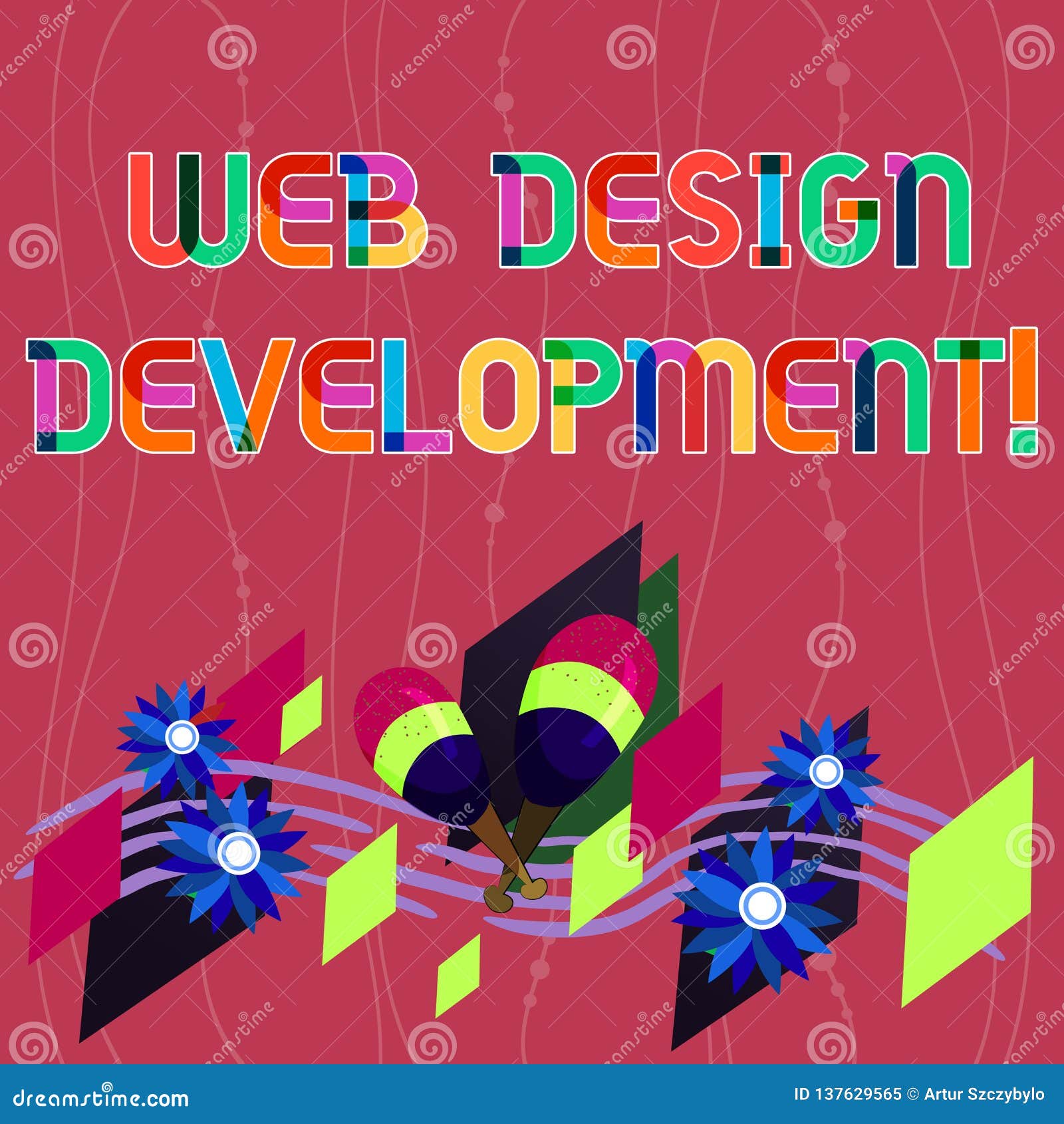 Handwriting Text Writing Web Design Development. Concept Meaning ...