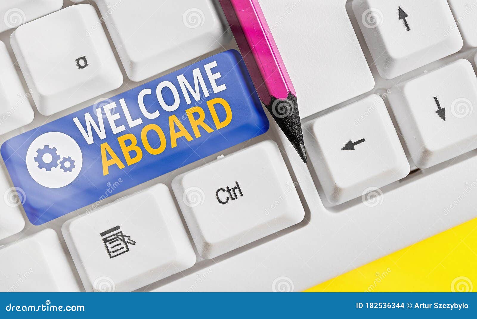 Handwriting Text Writing Welcome Aboard. Concept Meaning Expression of ...