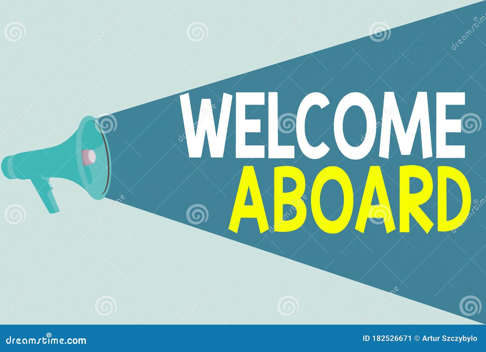 Handwriting Text Writing Welcome Aboard. Concept Meaning Expression of ...