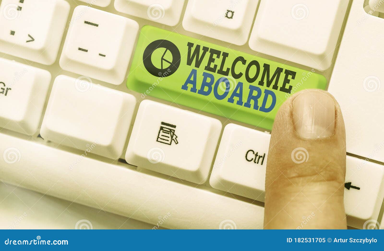 Handwriting Text Writing Welcome Aboard. Concept Meaning Expression of ...