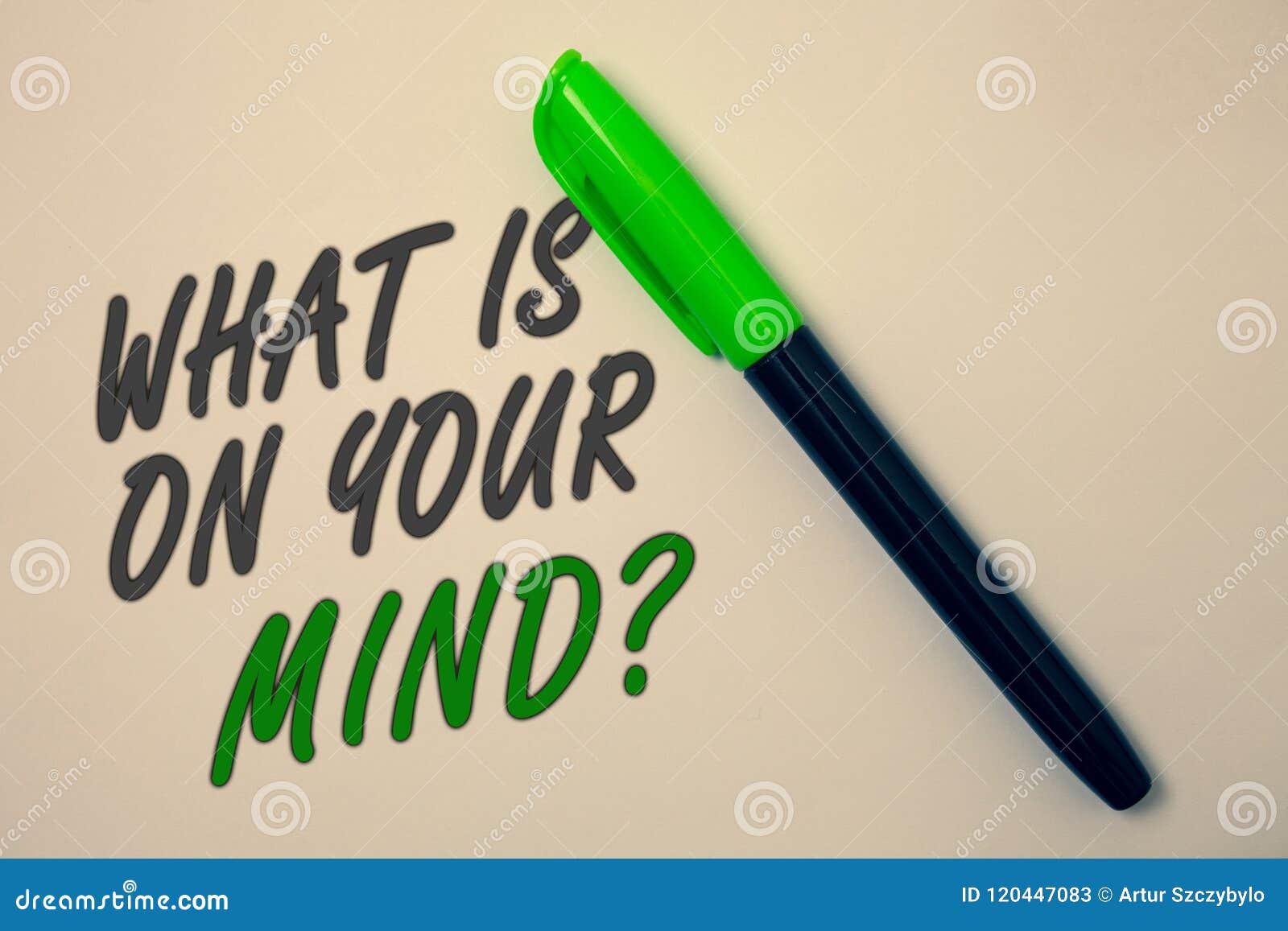 Handwriting Text Writing What is on Your Mind Question. Concept Meaning ...