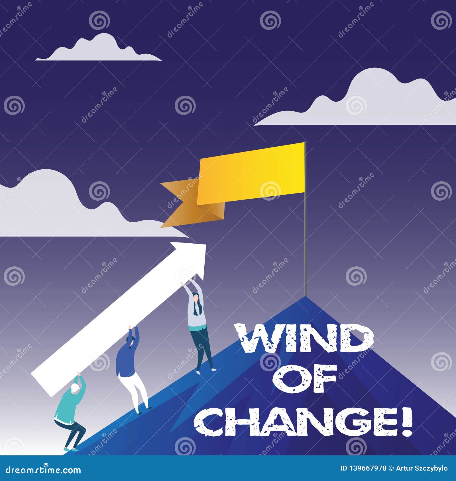 Handwriting Text Writing Wind of Change. Concept Meaning Changing Time ...