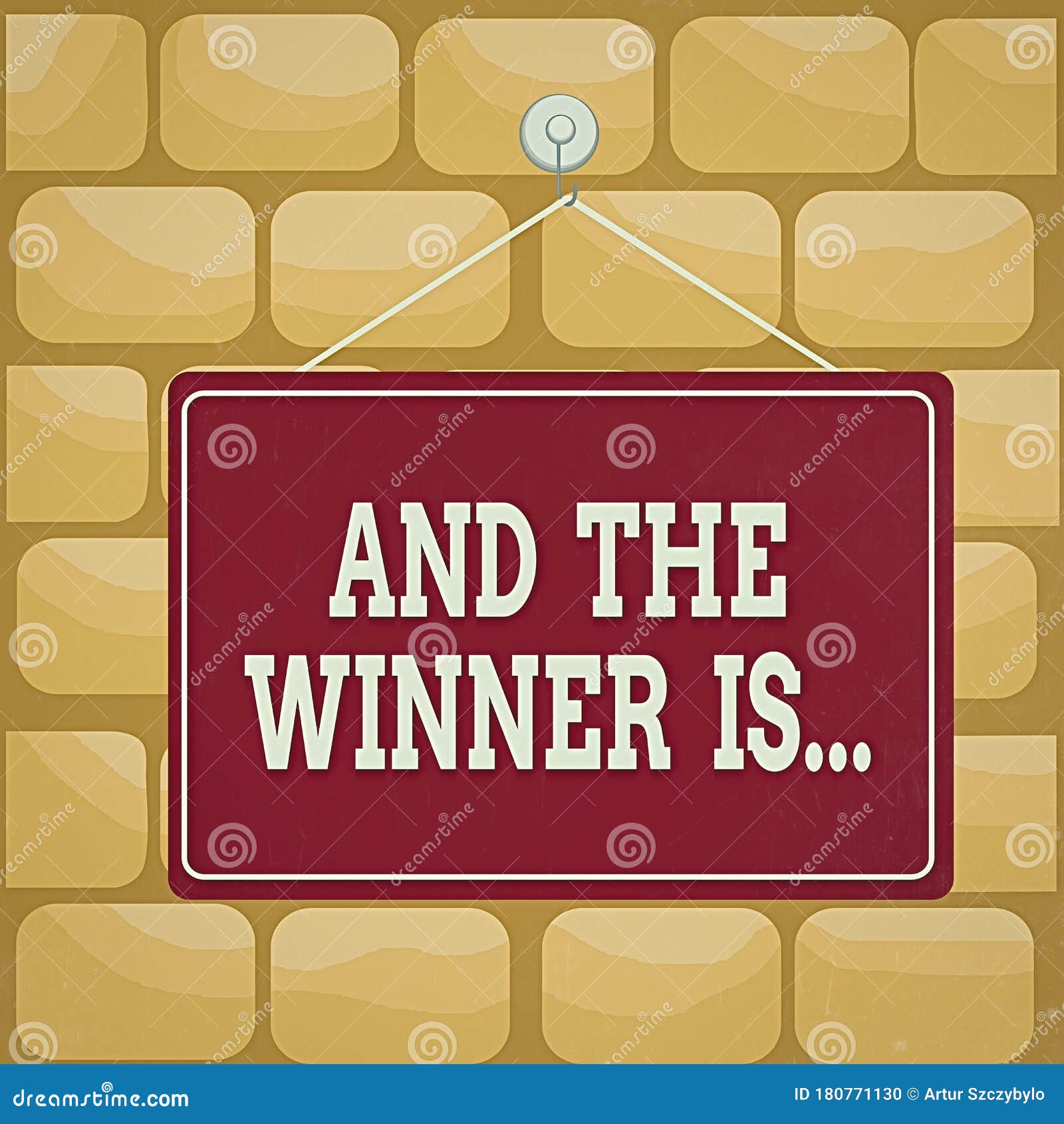 Handwriting Text Writing and the Winner is. Concept Meaning Announcing ...