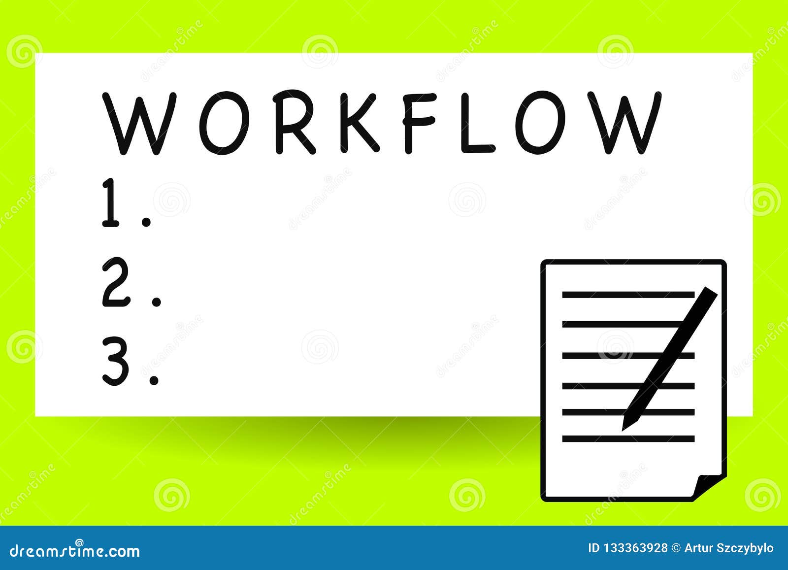 Handwriting Text Writing Workflow. Concept Meaning Sequence of ...