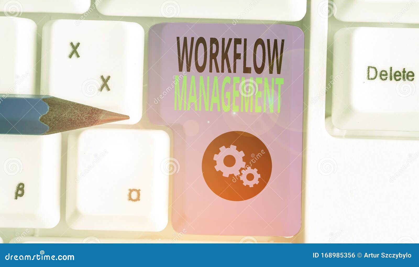 Handwriting Text Writing Workflow Management. Concept Meaning the ...