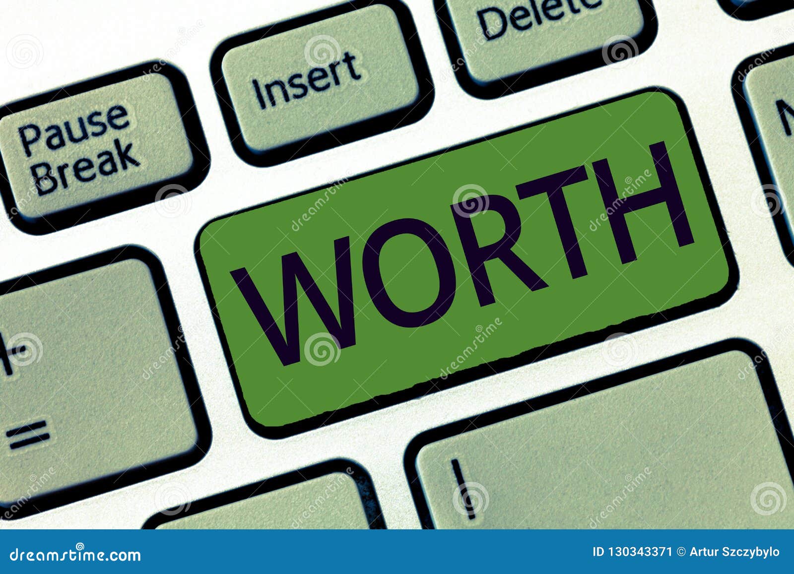 Handwriting Text Writing Worth. Concept Meaning Equivalent in Value To ...