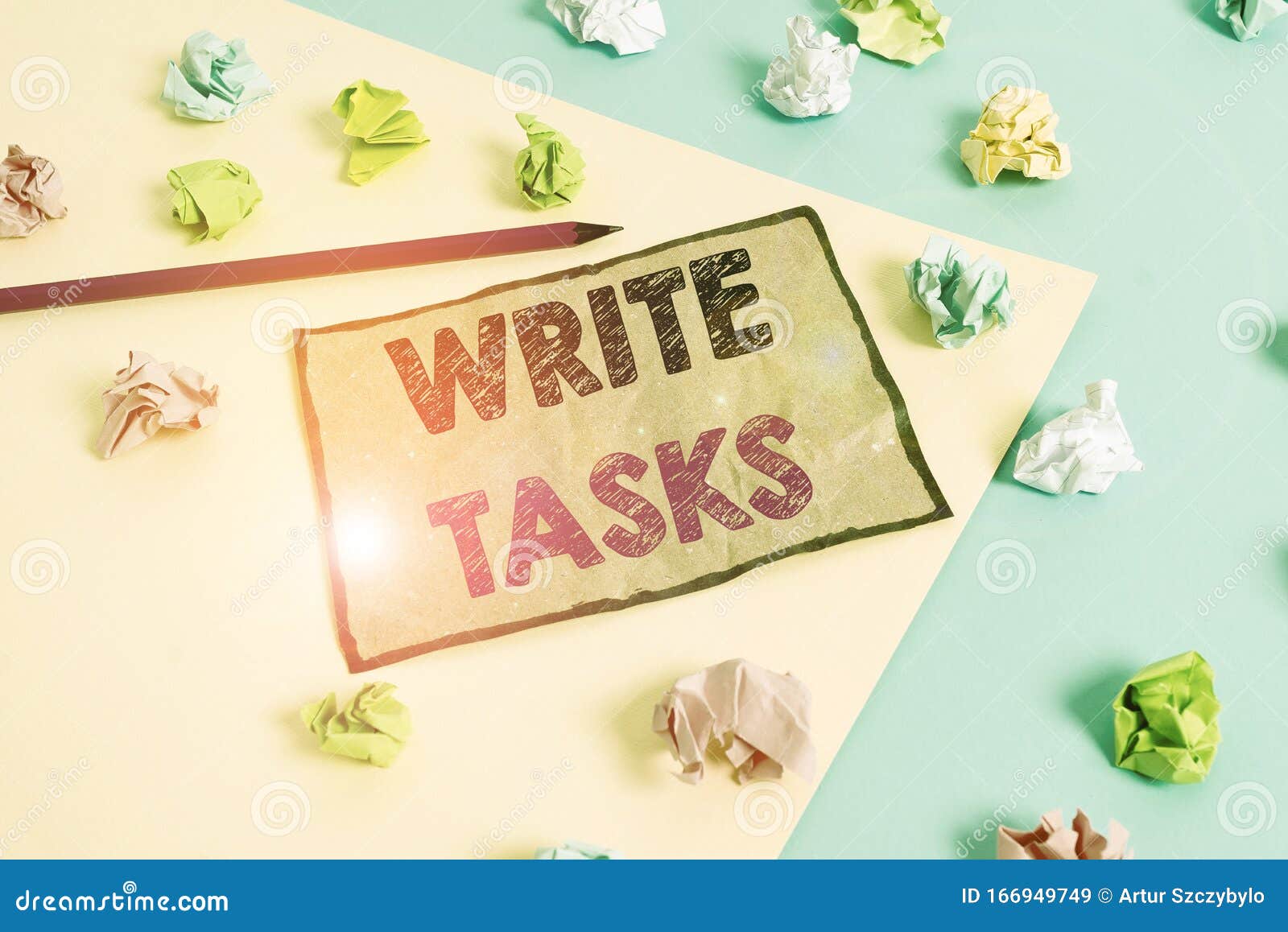 Handwriting Text Writing Write Tasks. Concept Meaning Assigned Piece of ...