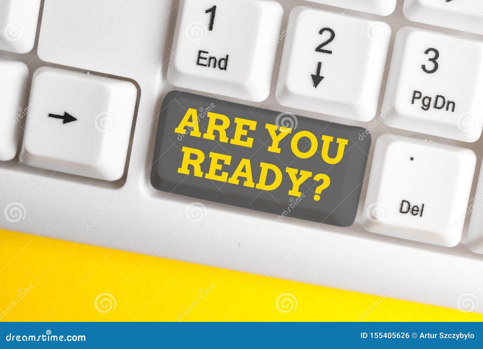 Handwriting Text Writing are You Ready Question. Concept Meaning Used ...