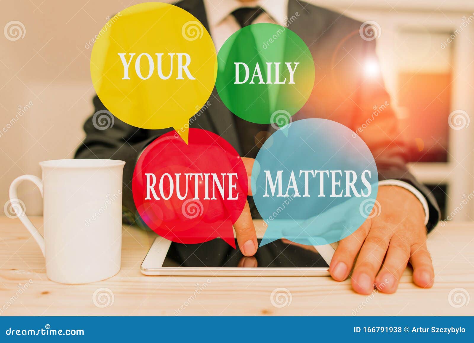 Handwriting Text Writing Your daily Routine Matters. Concept Meaning ...