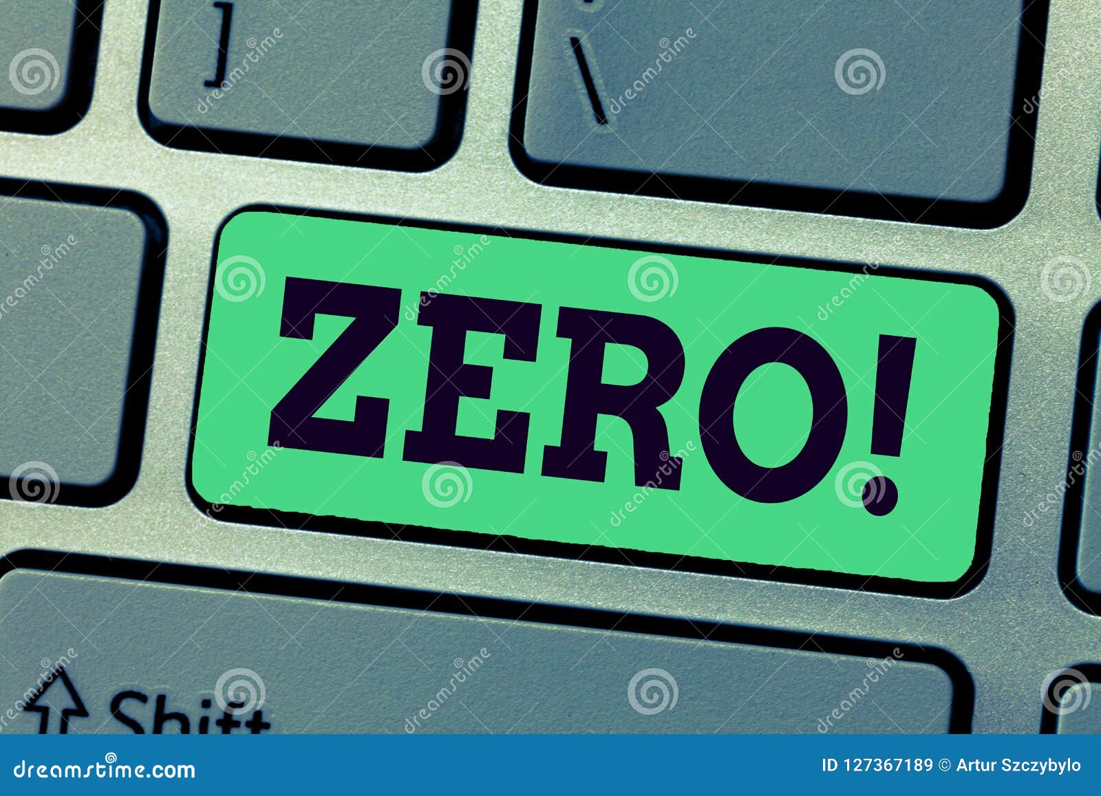 Handwriting Text Writing Zero. Concept Meaning No Quantity or Number ...