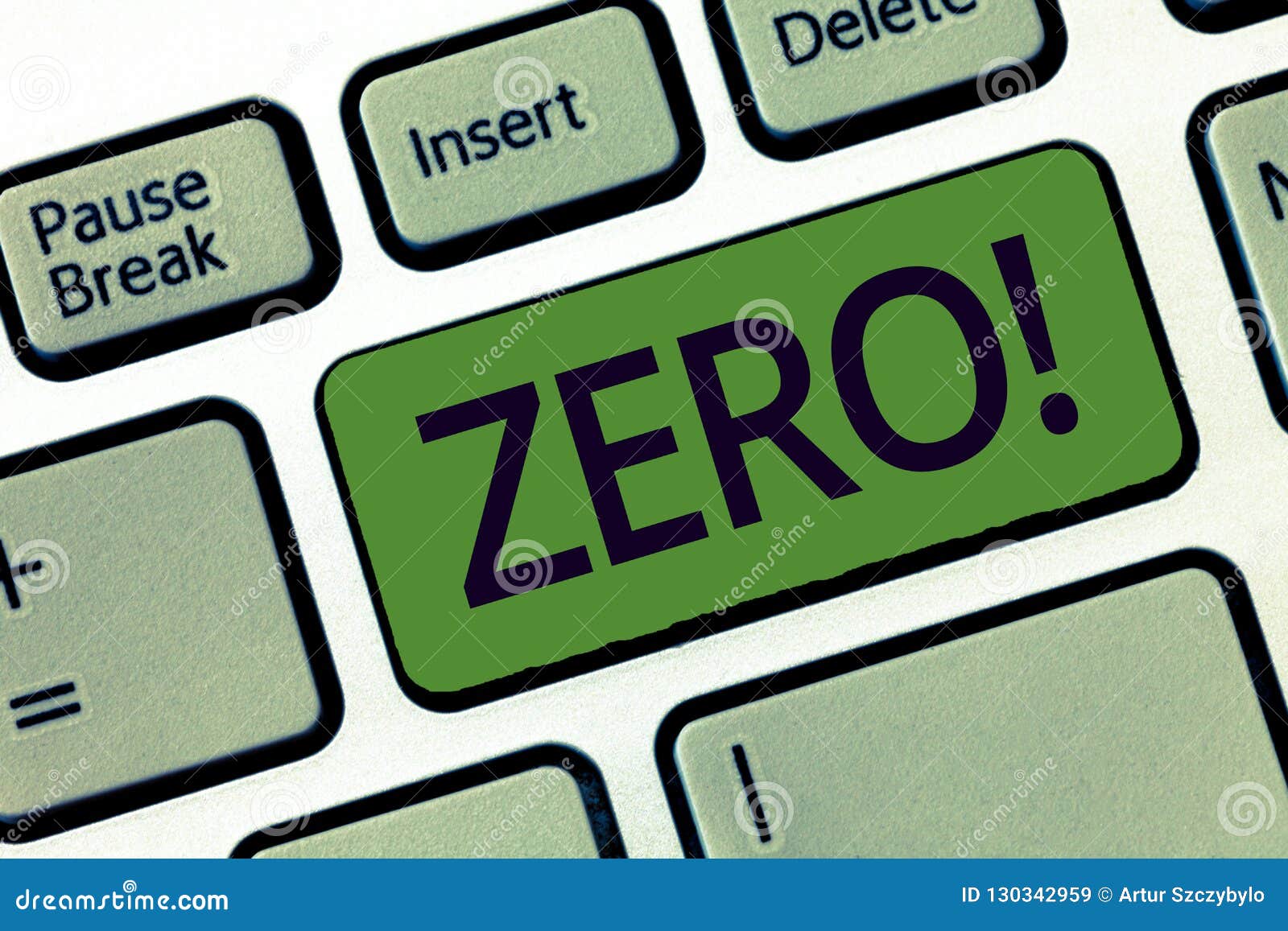 Handwriting Text Writing Zero. Concept Meaning No Quantity or Number ...