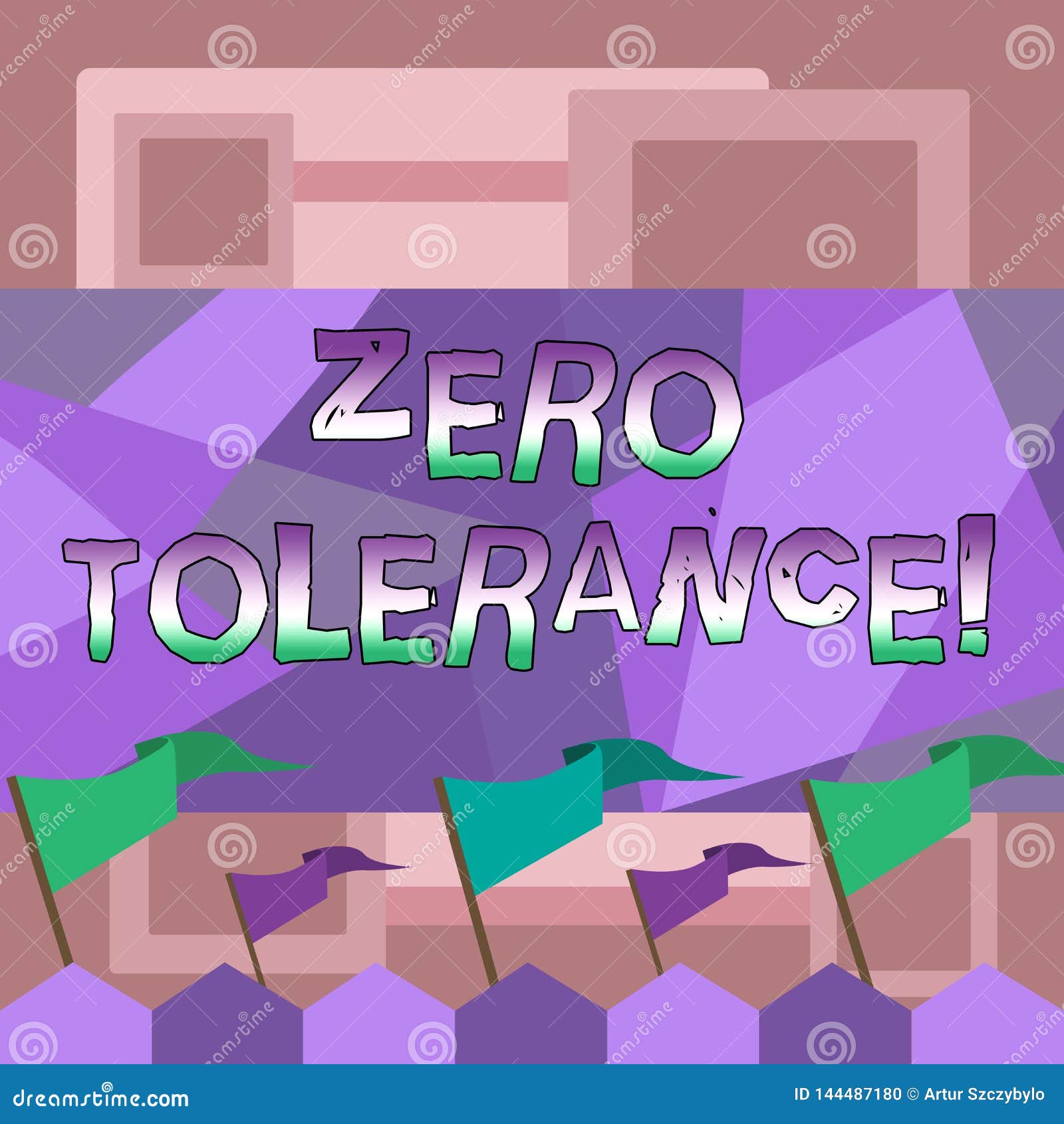 Handwriting Text Writing Zero Tolerance. Concept Meaning Refusal Accept ...