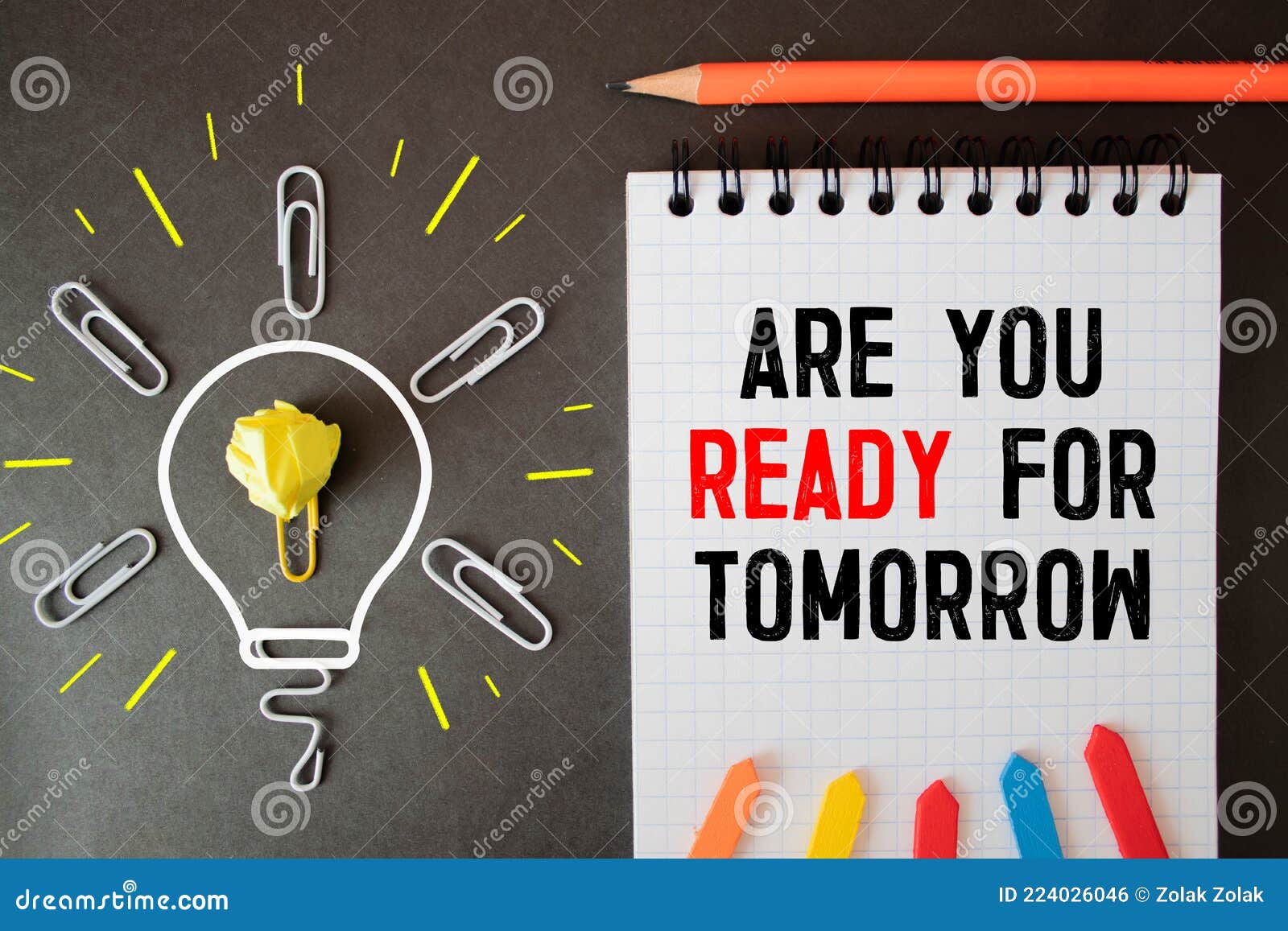 Handwriting Text are You Ready for Tomorrow Question. Concept Meaning ...