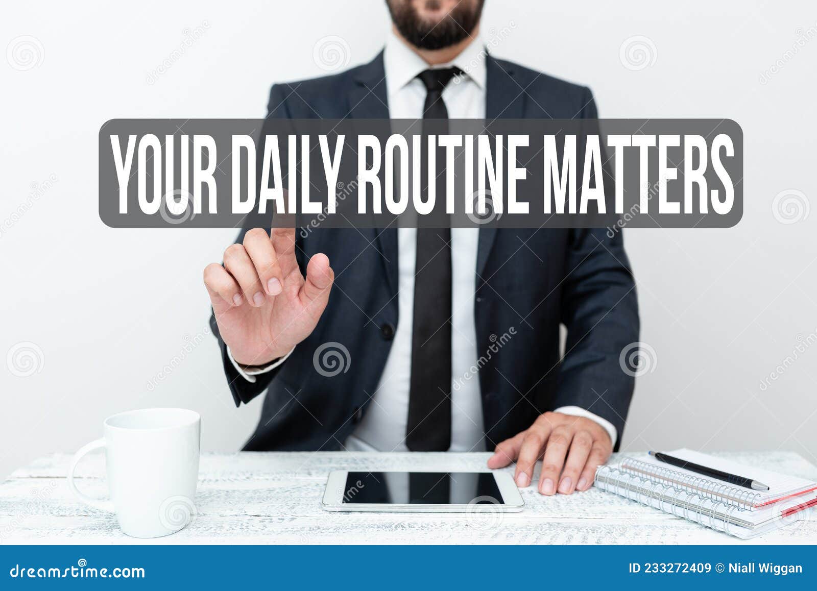 Handwriting Text Your daily Routine Matters. Word for Practice of ...