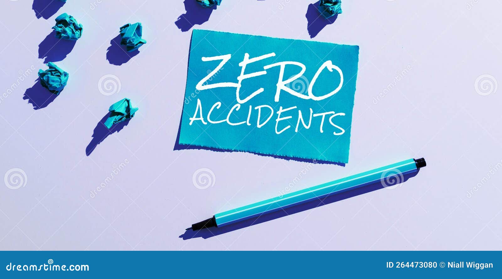 Handwriting Text Zero Accidents. Concept Meaning Important Strategy for ...