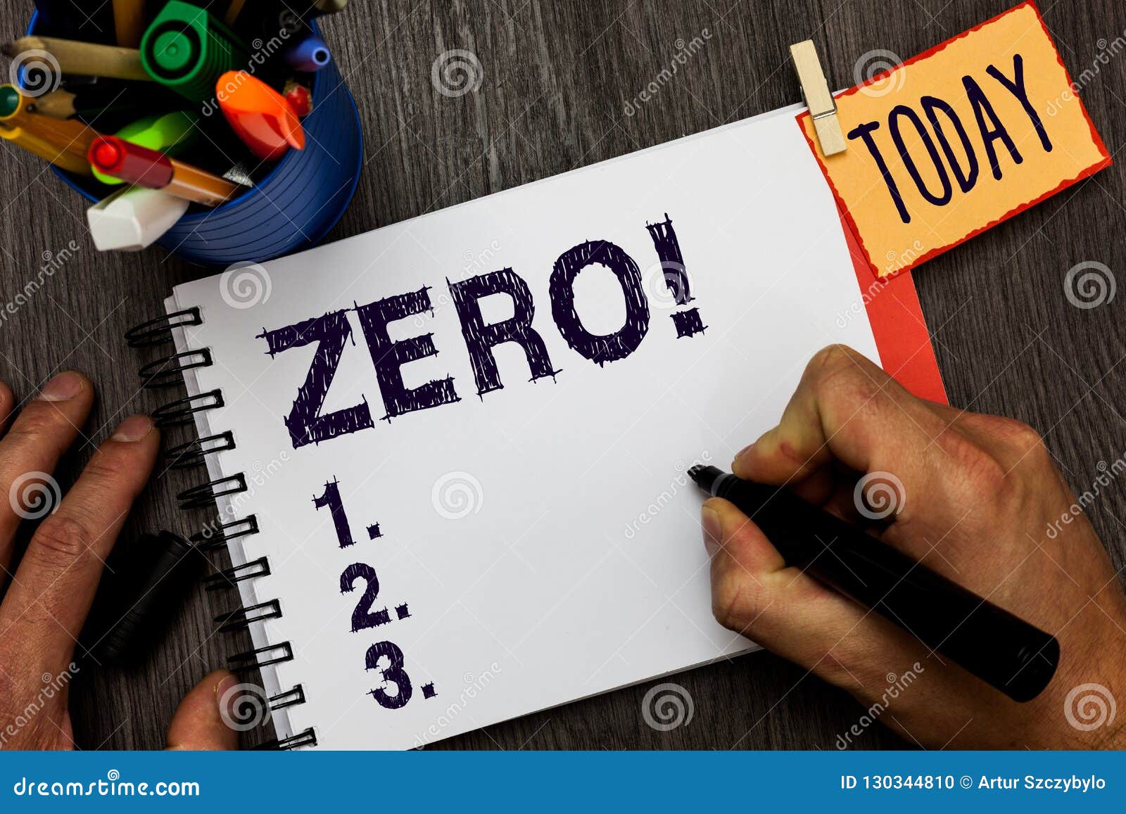 Handwriting Text Zero. Concept Meaning No Quantity or Number Nought ...