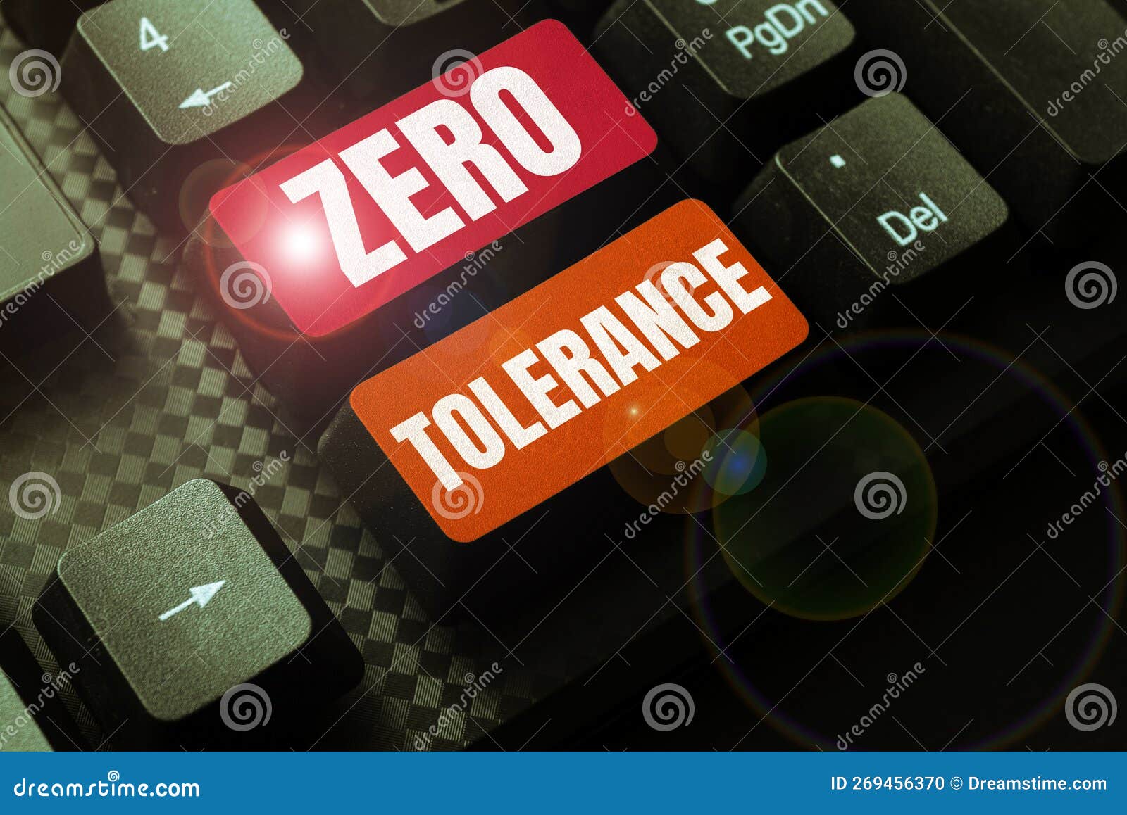 Sign Displaying Zero Tolerance. Word Written on Refusal To Accept ...