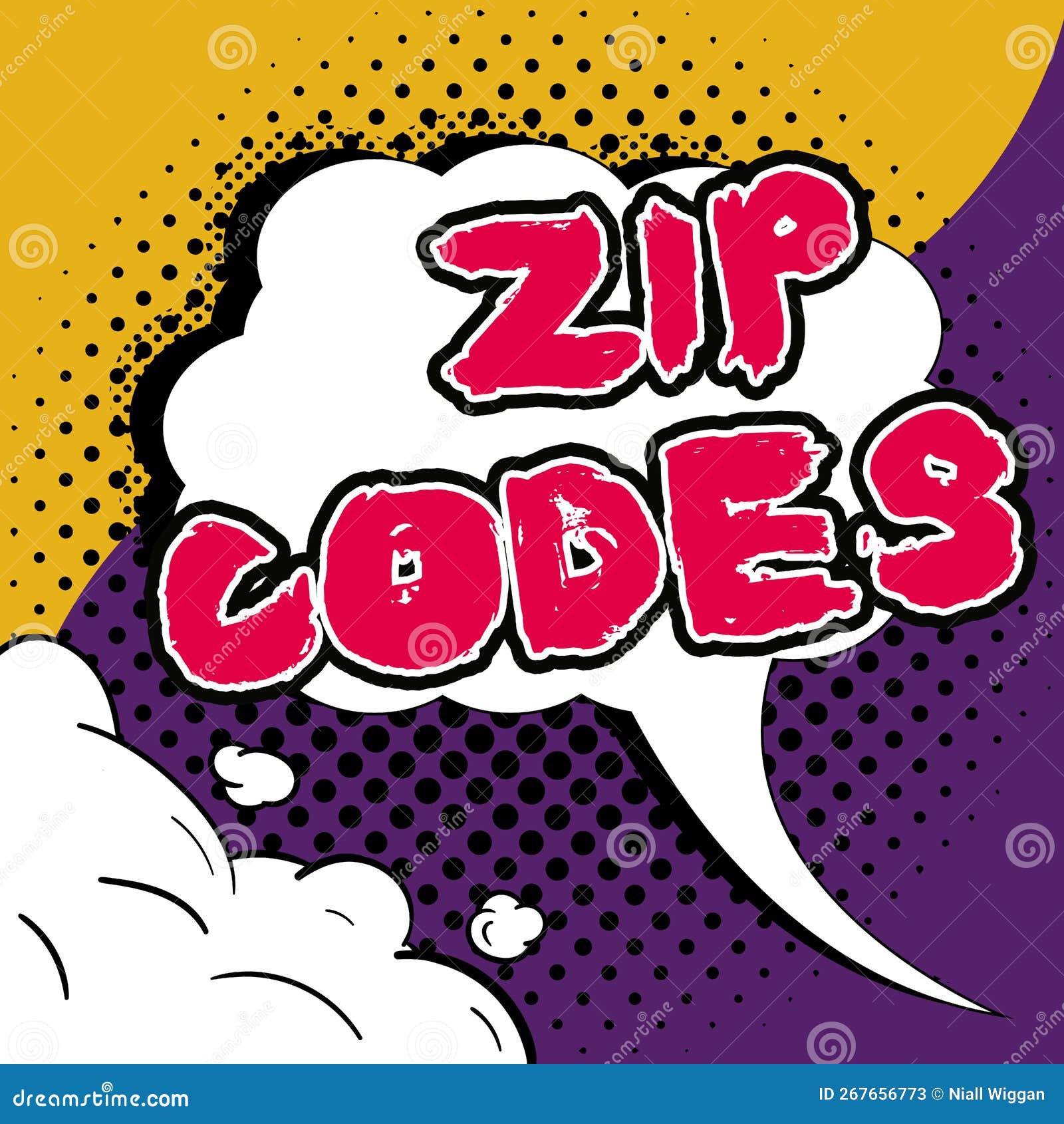 Writing Displaying Text Zip Codes. Internet Concept Numbers Added To a ...