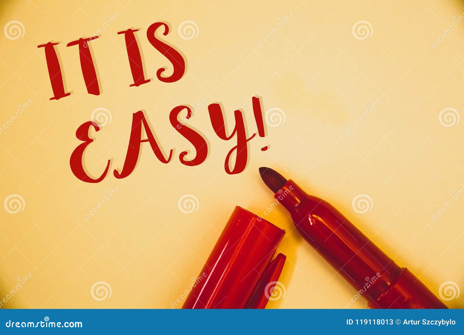 Handwriting Text it is Easy Motivational Call. Concept Meaning Clear ...