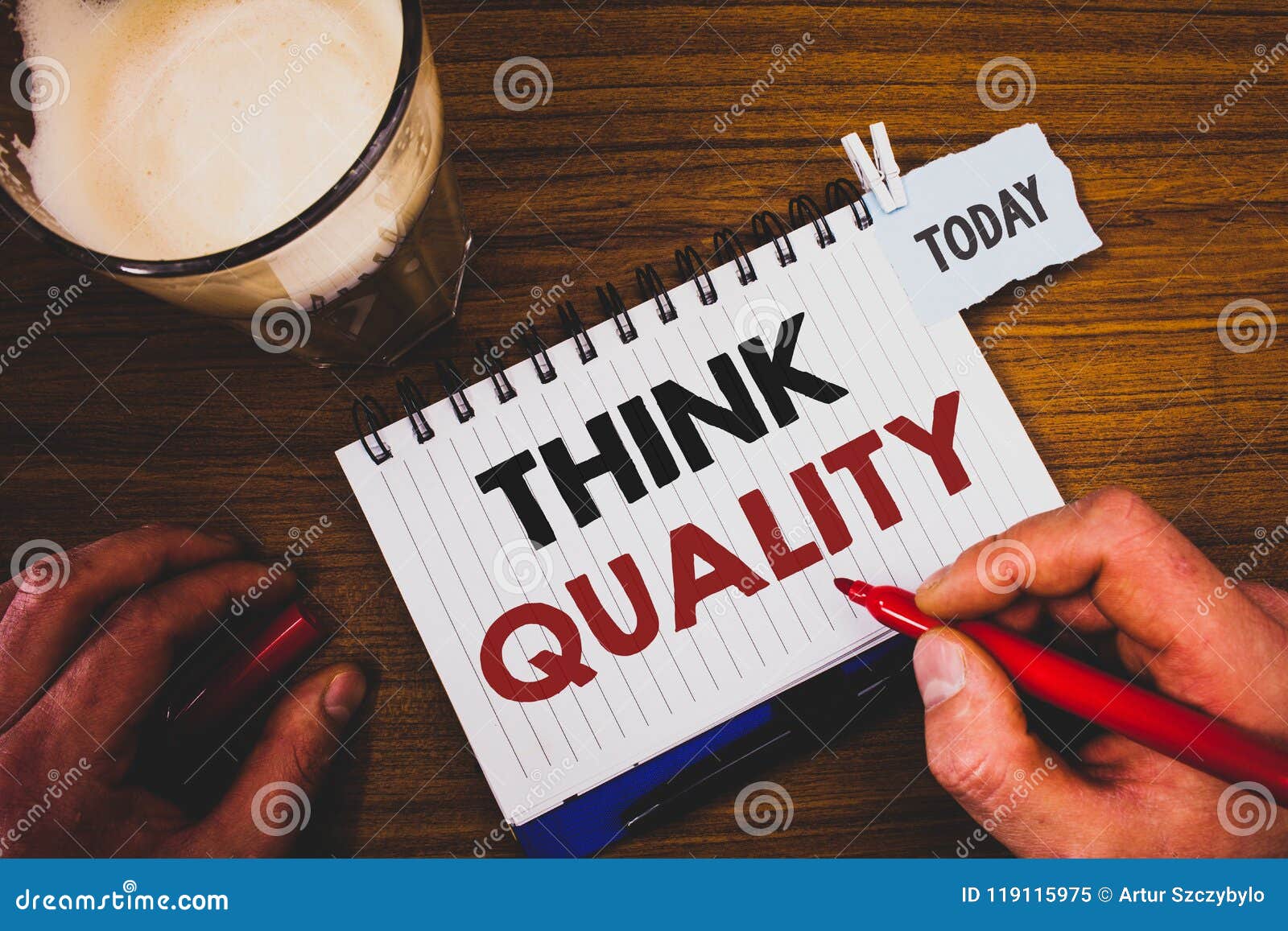 Handwriting Text Writing Think Quality. Concept Meaning Thinking of ...