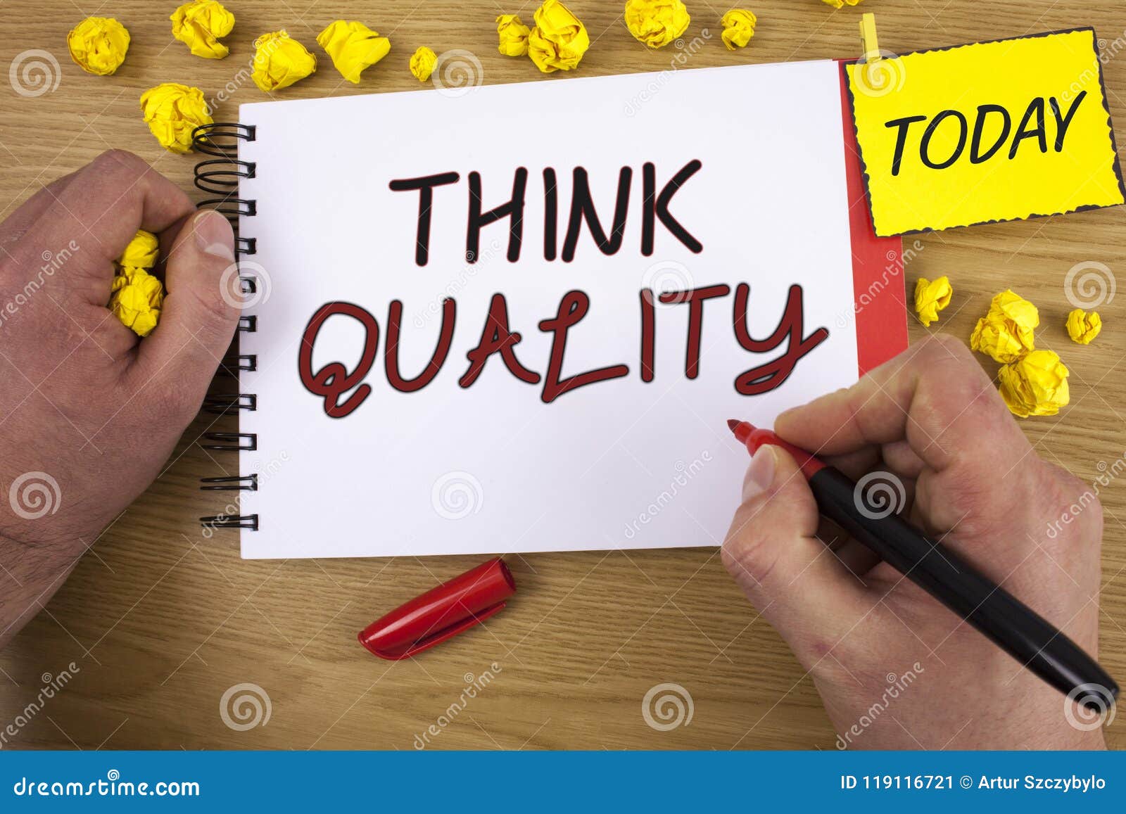 Handwriting Text Writing Think Quality. Concept Meaning Thinking of ...