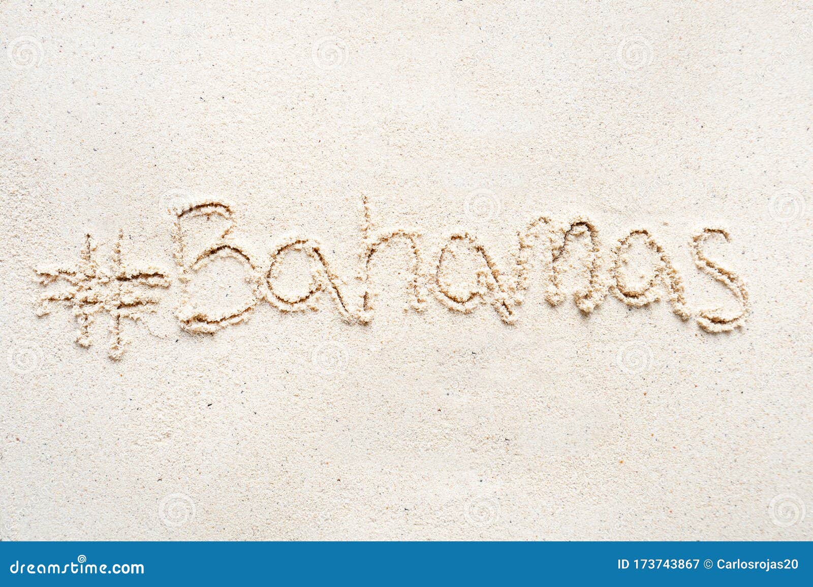 Handwriting Words `Bahamas` Stock Image - Image of horizontal, sand ...