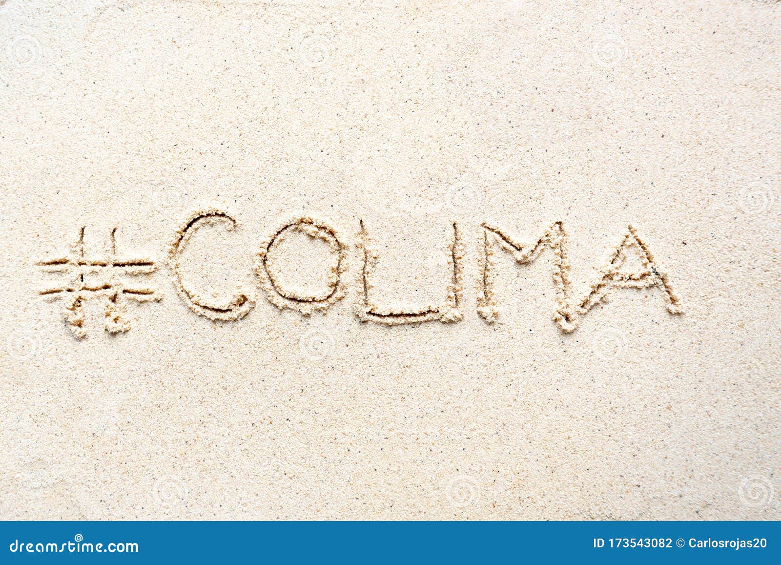 Handwriting words `Colima` stock photo. Image of drawing - 173543082