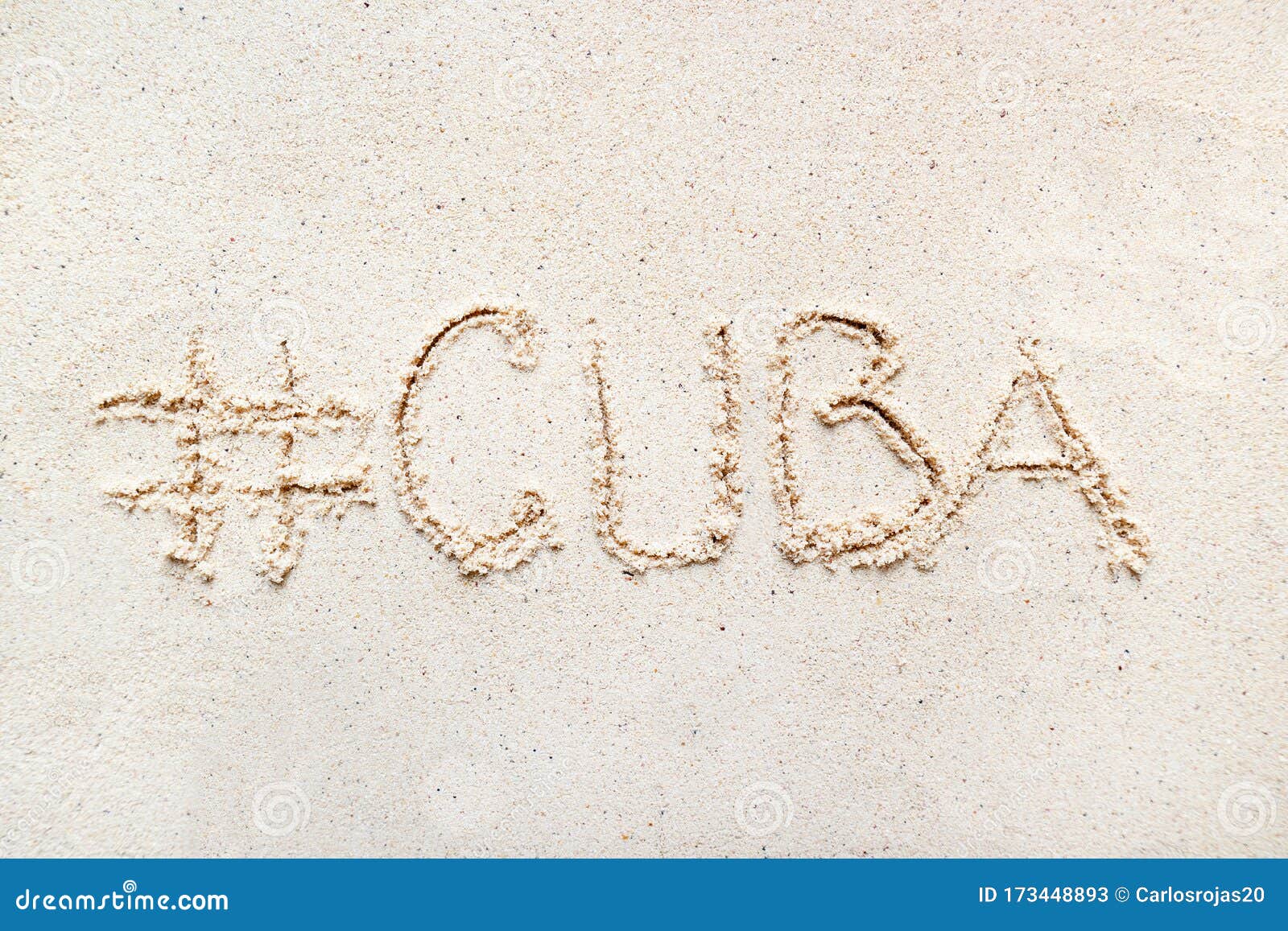 Handwriting words `Cuba` stock image. Image of season - 173448893