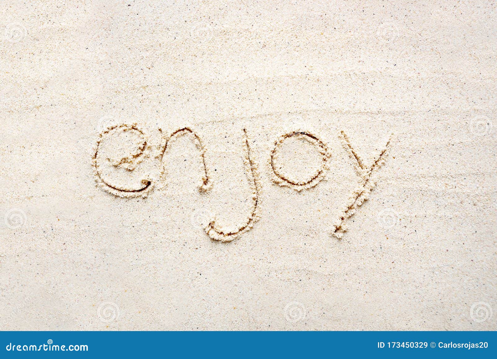 Handwriting words `enjoy` stock image. Image of landscape - 173450329