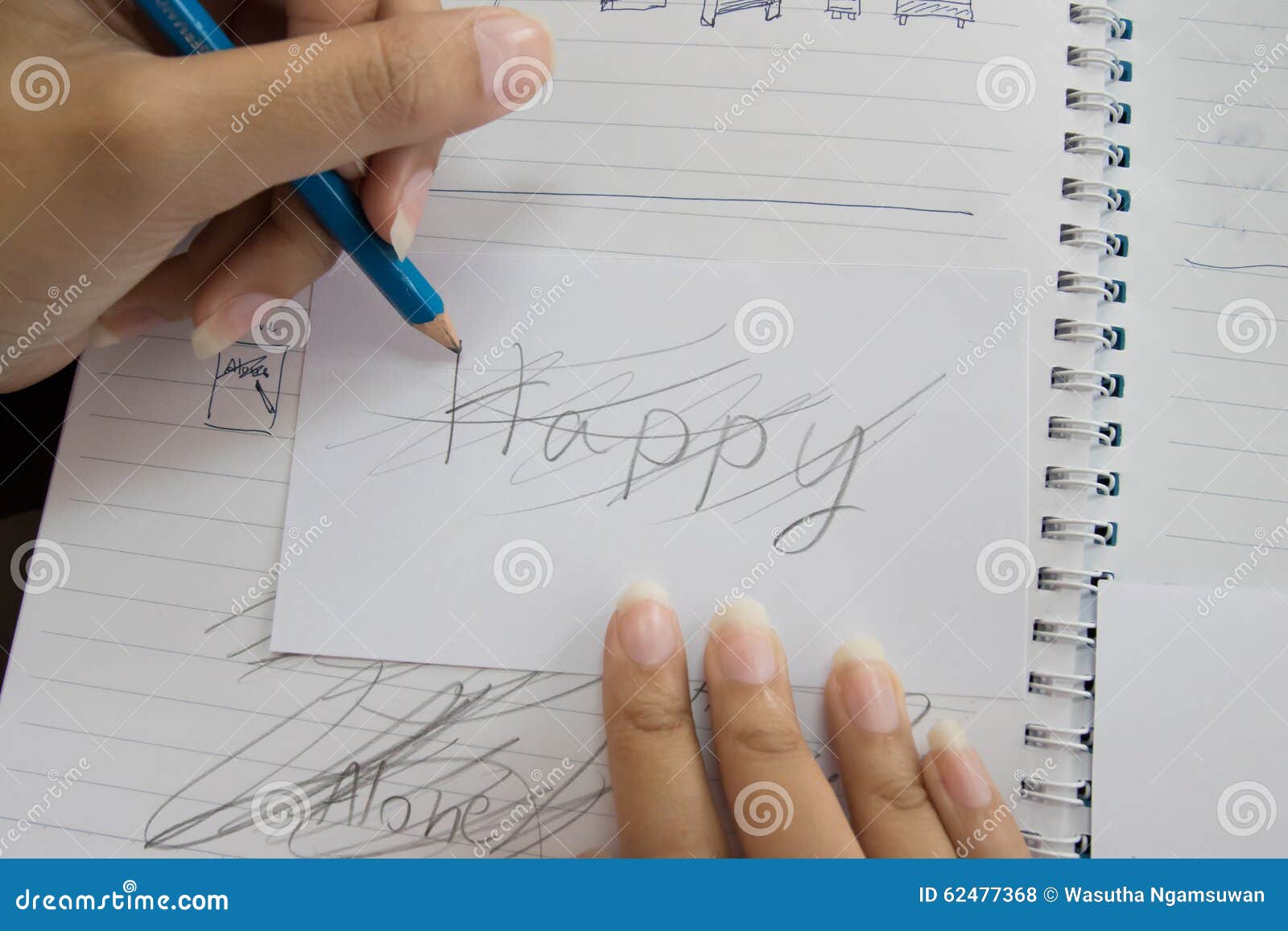 Handwriting Words Feelings Not Happy Stock Photo - Image of true, love ...