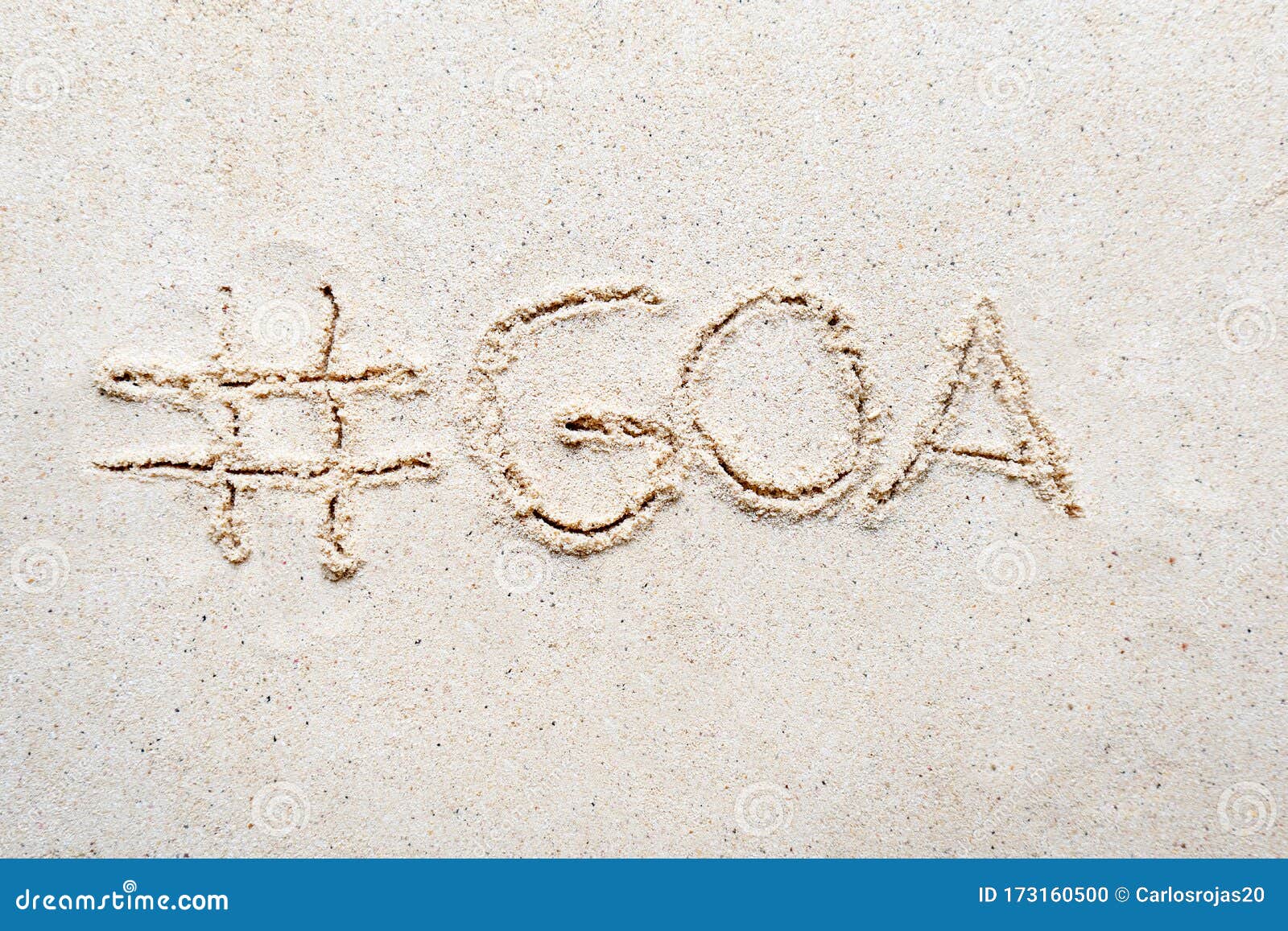 Handwriting words `Goa` stock photo. Image of concept - 173160500