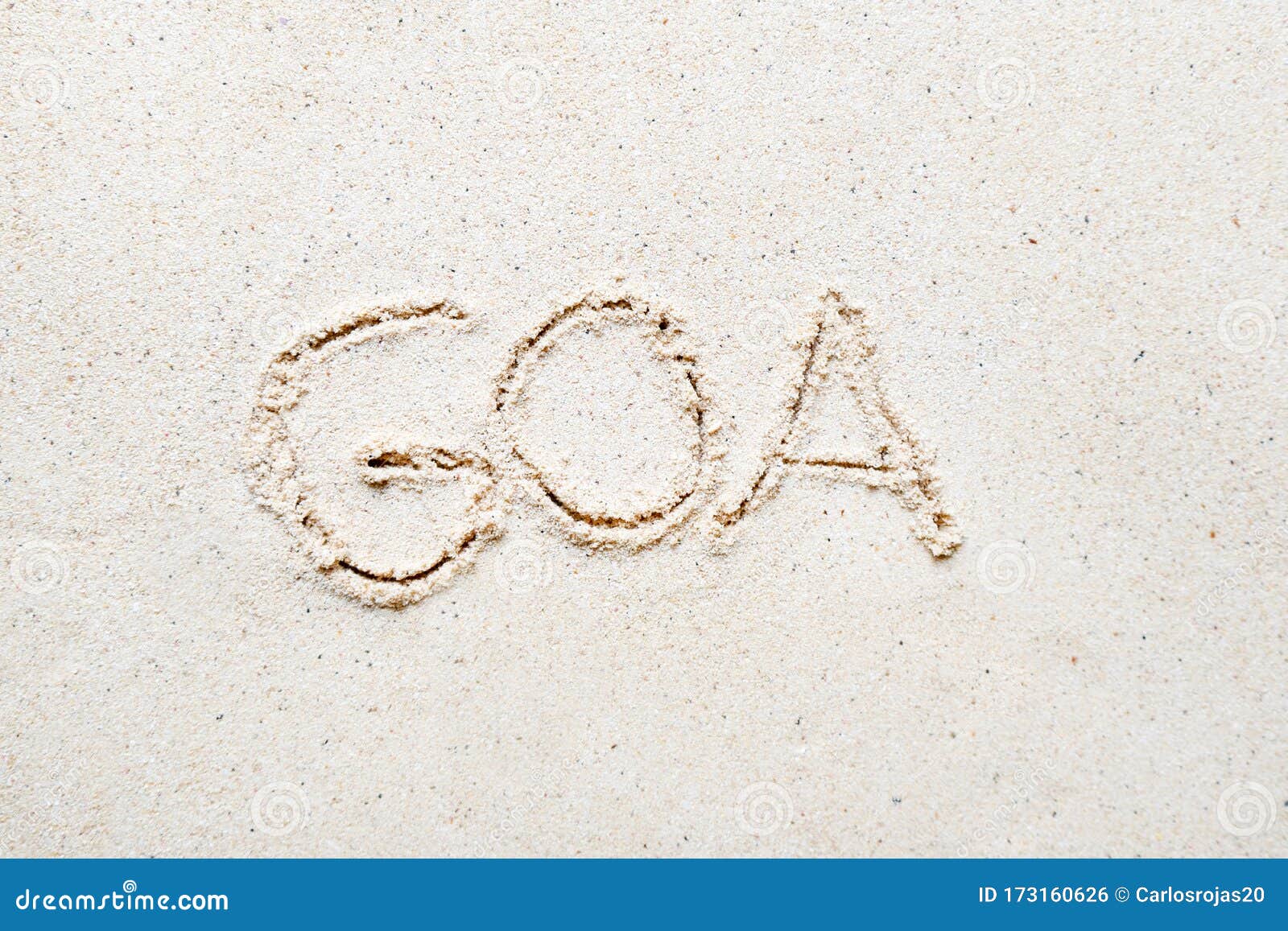 Handwriting words `Goa` stock photo. Image of message - 173160626