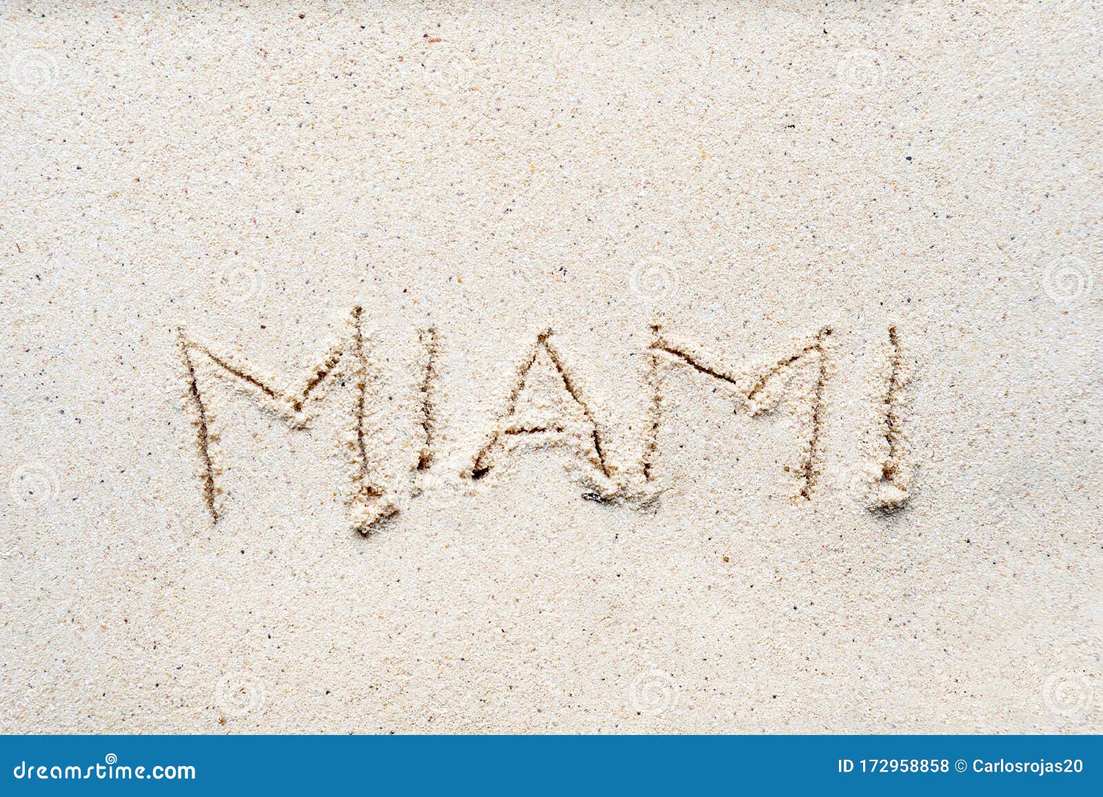 Handwriting words Miami stock photo. Image of letter - 172958858