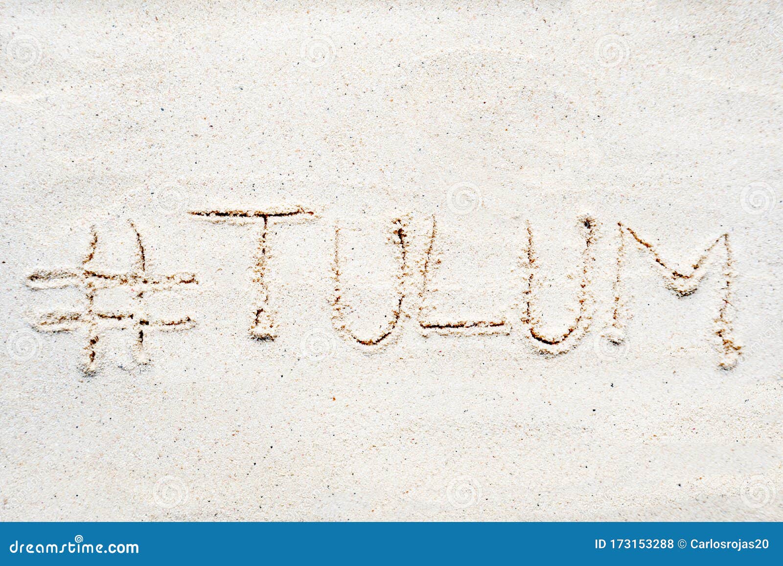 Handwriting words `Tulum` stock photo. Image of relaxation - 173153288