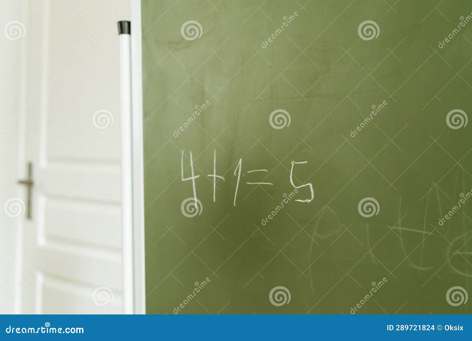 Handwritted Mathematics Example on the Green Chalkboard Stock Photo ...
