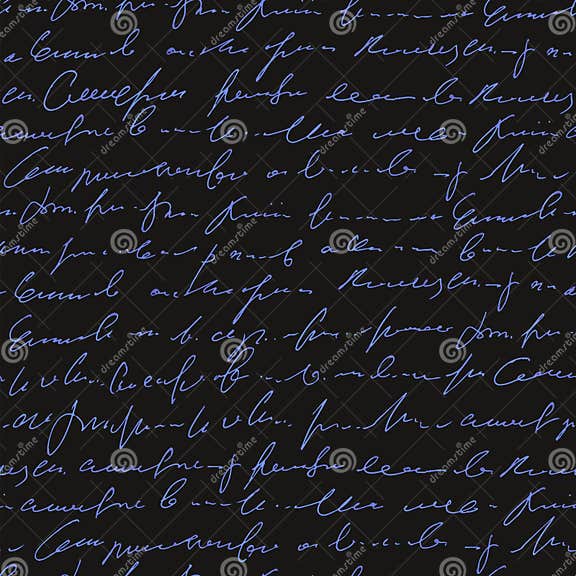 Handwritten Abstract Text Seamless Pattern, Cursive Script Background Stock Vector ...