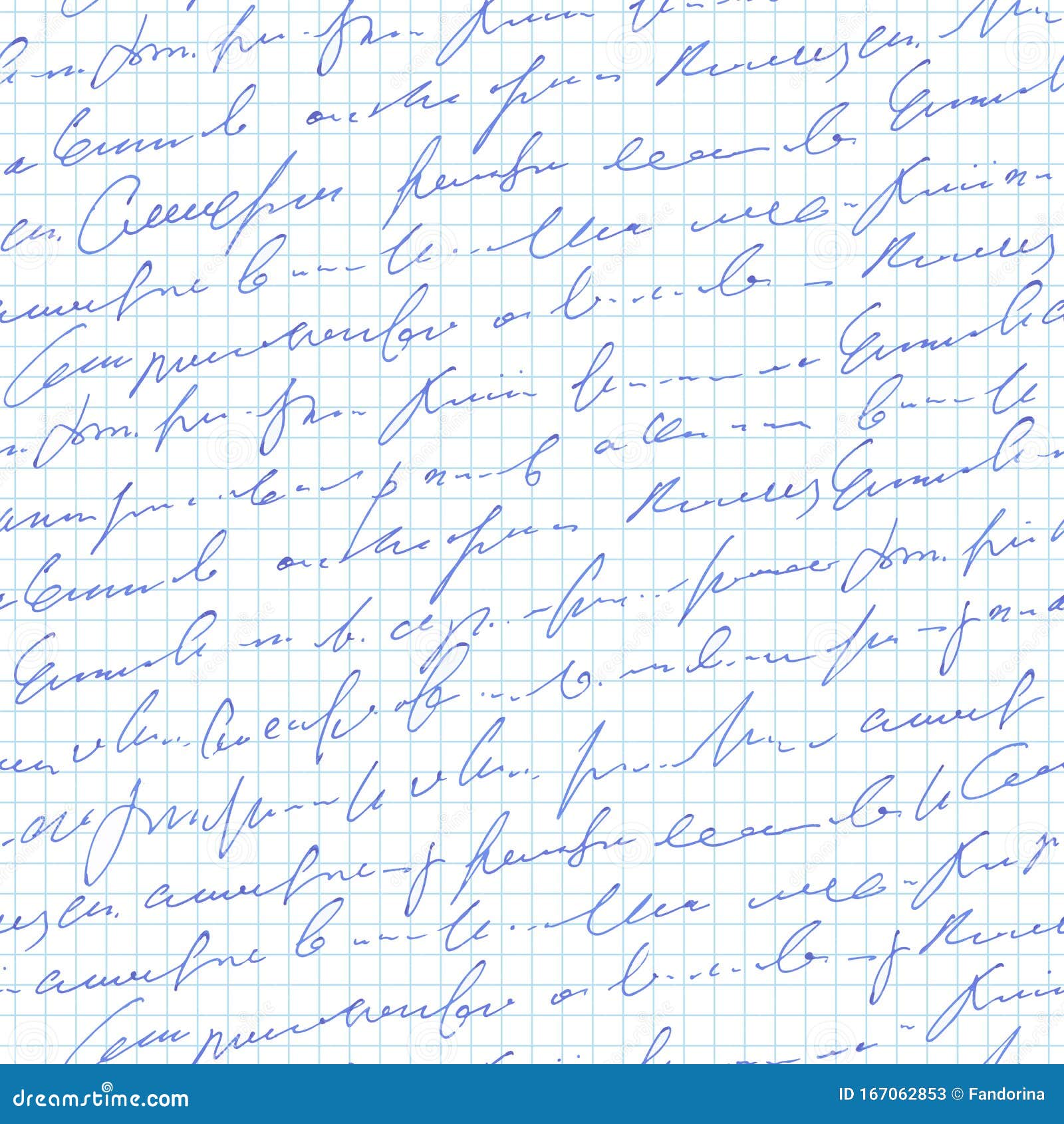 Handwritten Abstract Text Seamless Pattern, Cursive Script Background ...