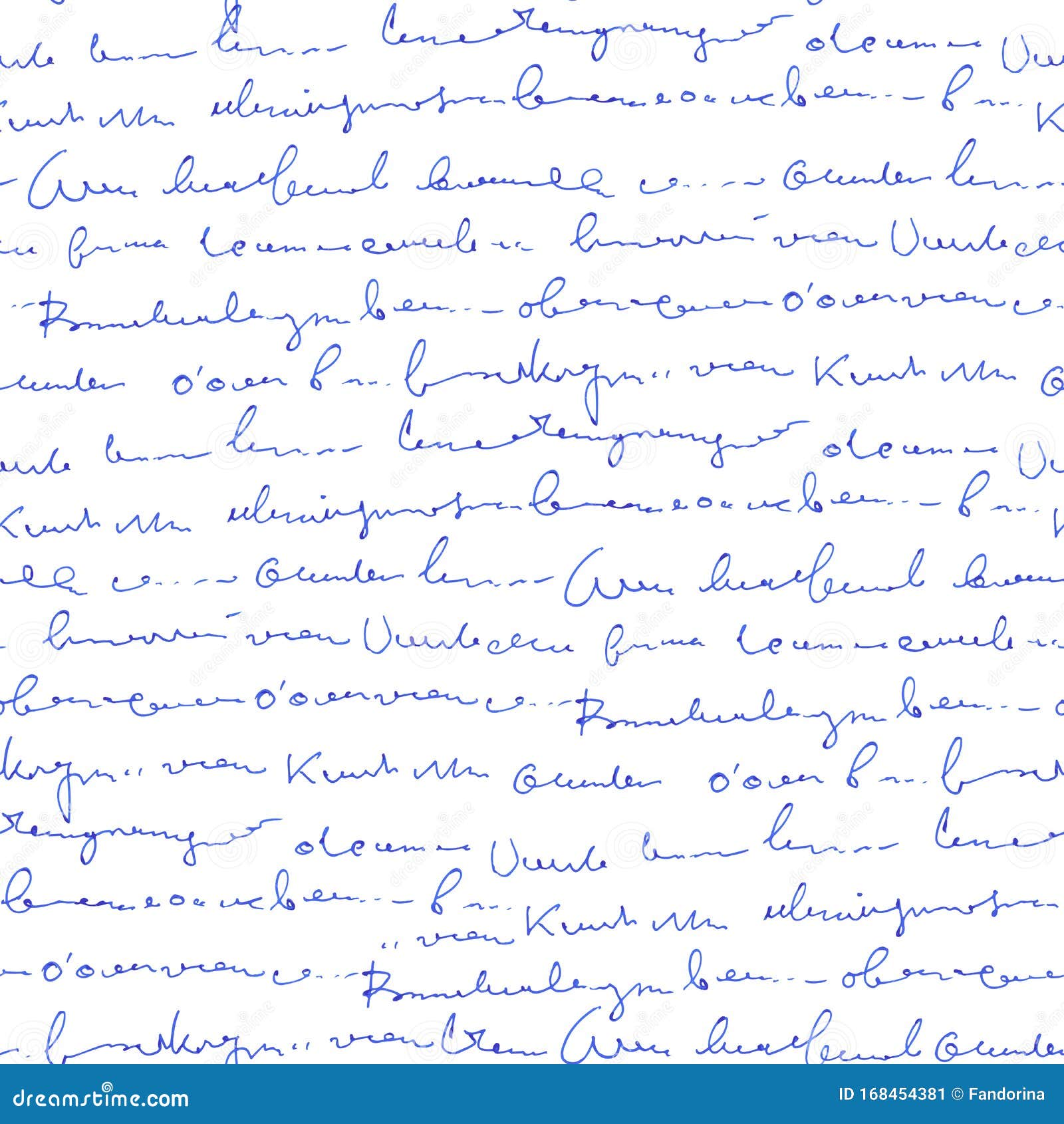 Handwritten Abstract Text Seamless Pattern Stock Vector - Illustration ...