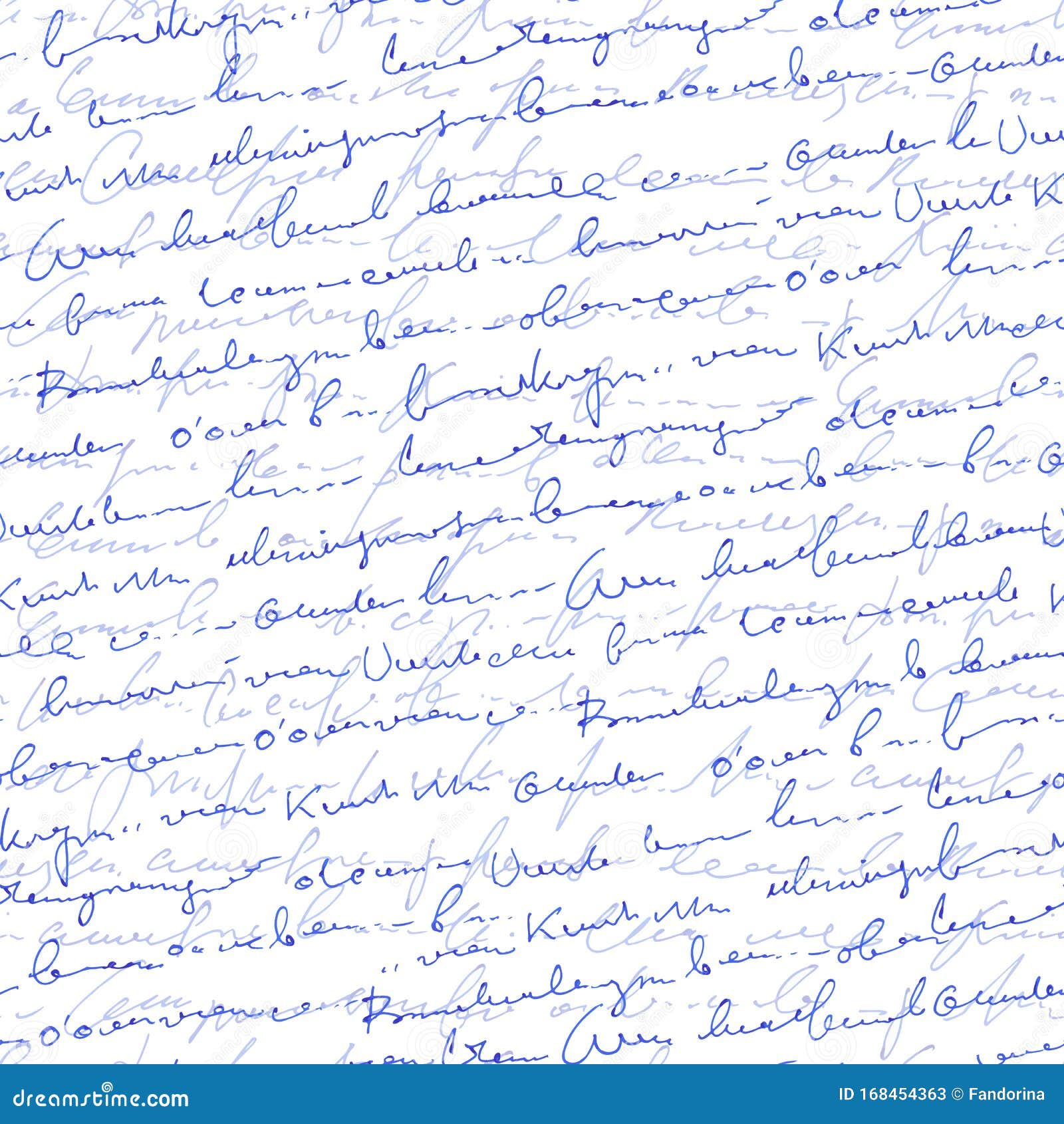 Handwritten Abstract Text Seamless Pattern Stock Vector - Illustration ...